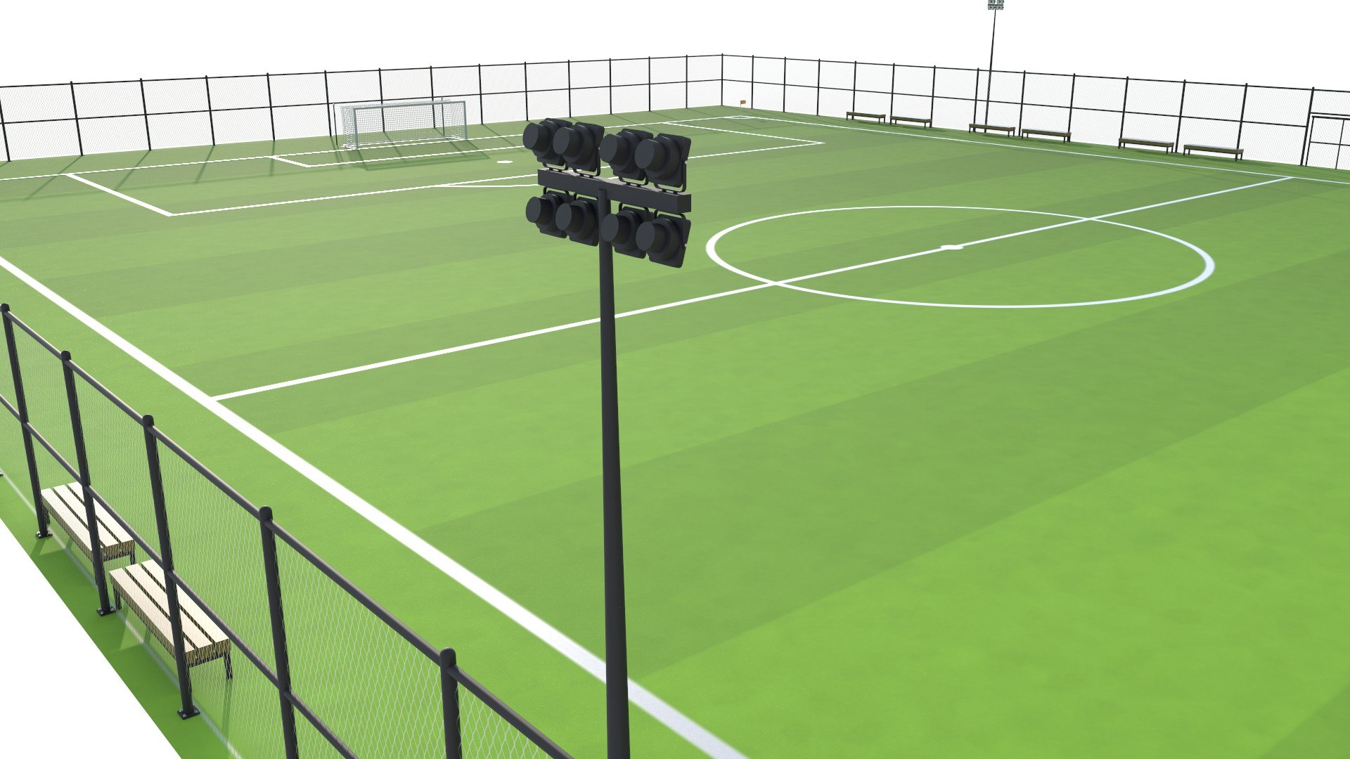 3D Soccer Field Model - TurboSquid 2127877