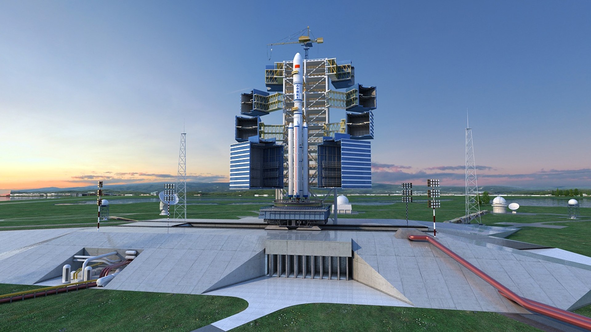 Rocket Launch Pad 3D model - TurboSquid 2123420