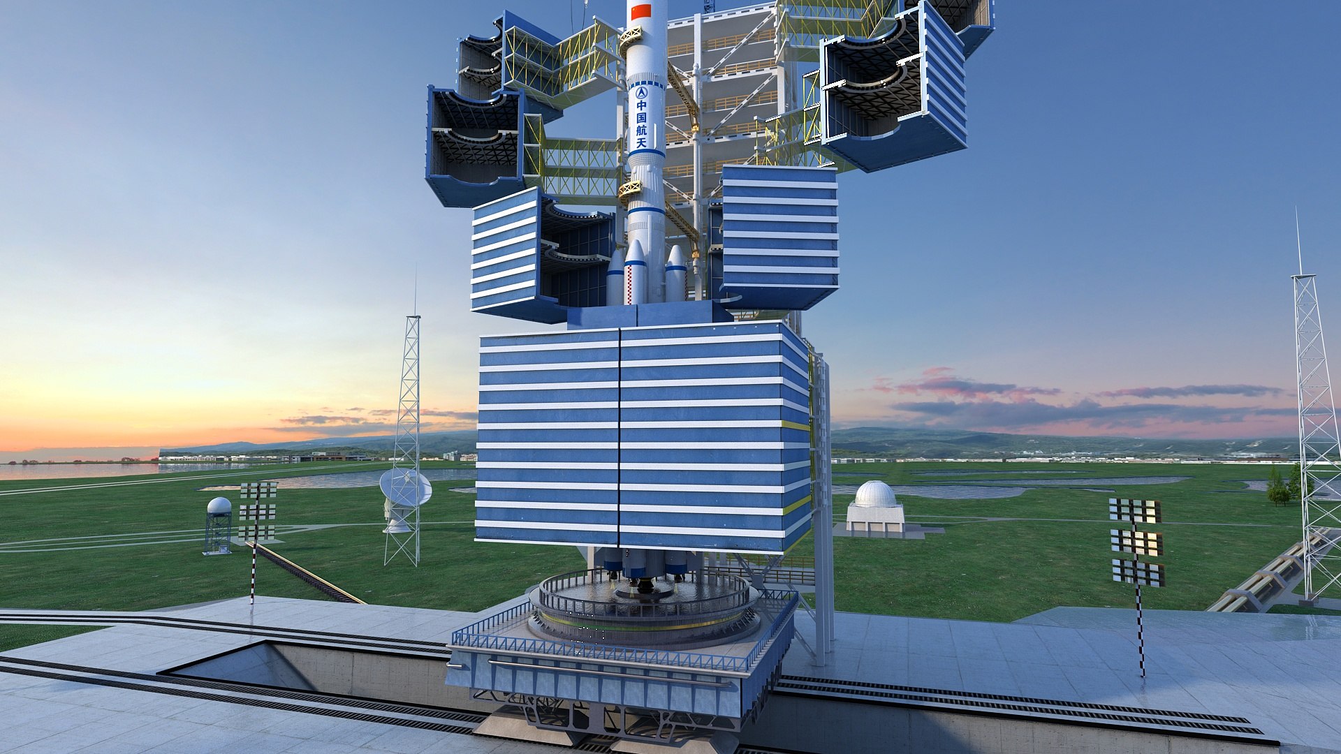 Rocket Launch Pad 3D Model - TurboSquid 2123420
