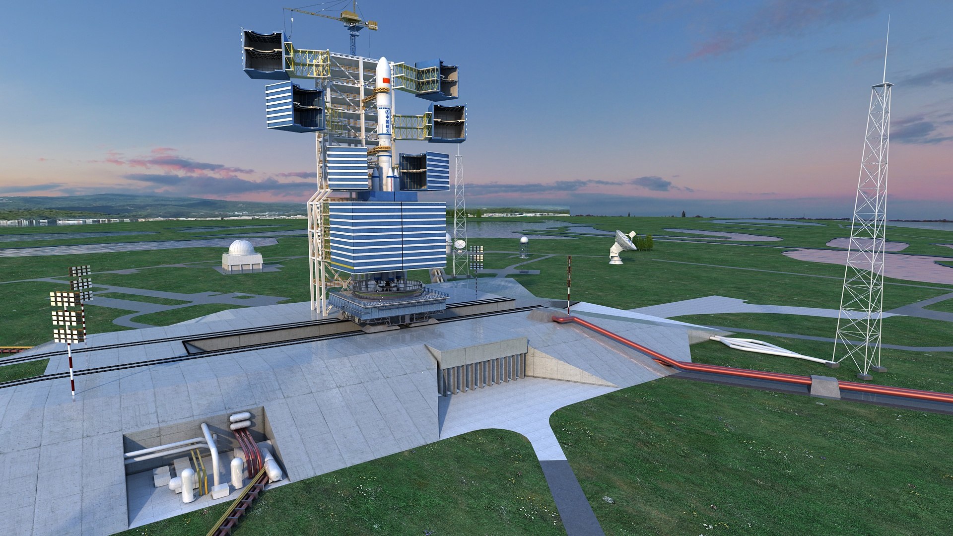 Rocket Launch Pad 3D Model - TurboSquid 2123420