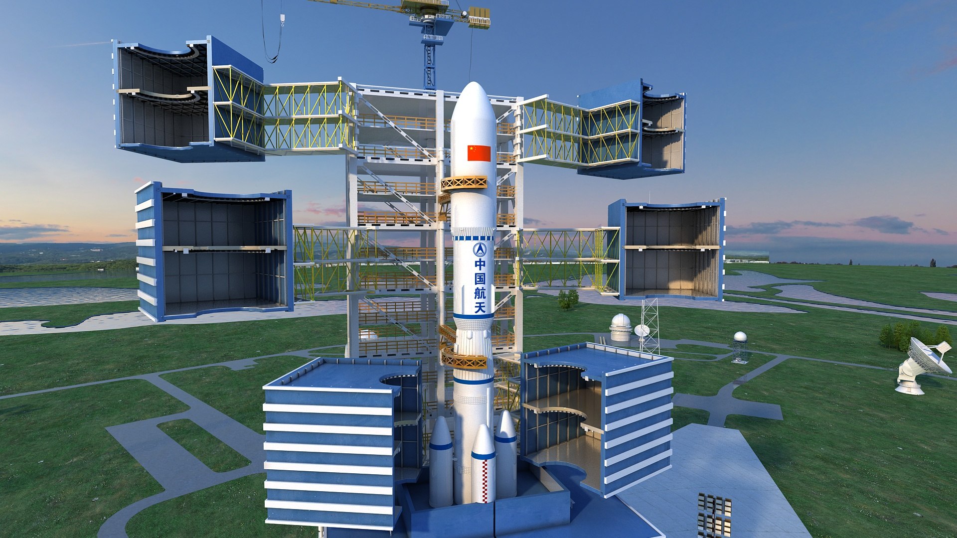 Rocket Launch Pad 3D Model - TurboSquid 2123420