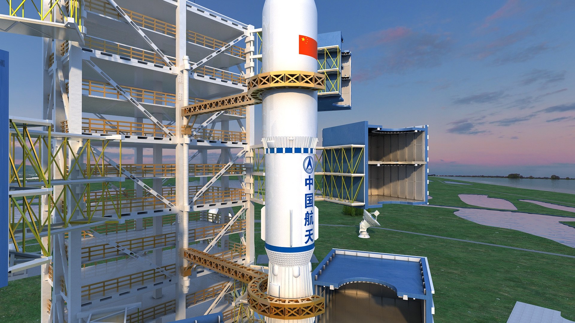 Rocket Launch Pad 3D Model - TurboSquid 2123420