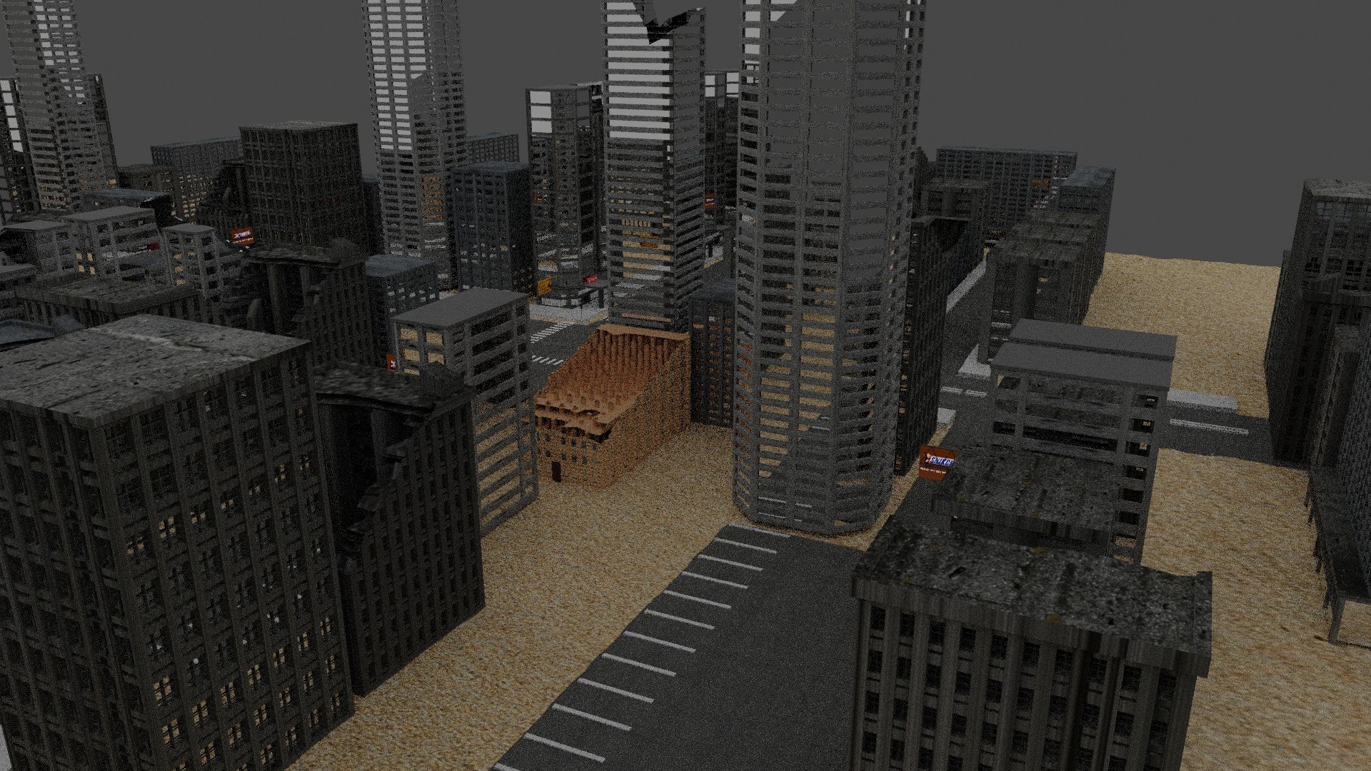 Post Apocalyptic City 3D Model - TurboSquid 1789614