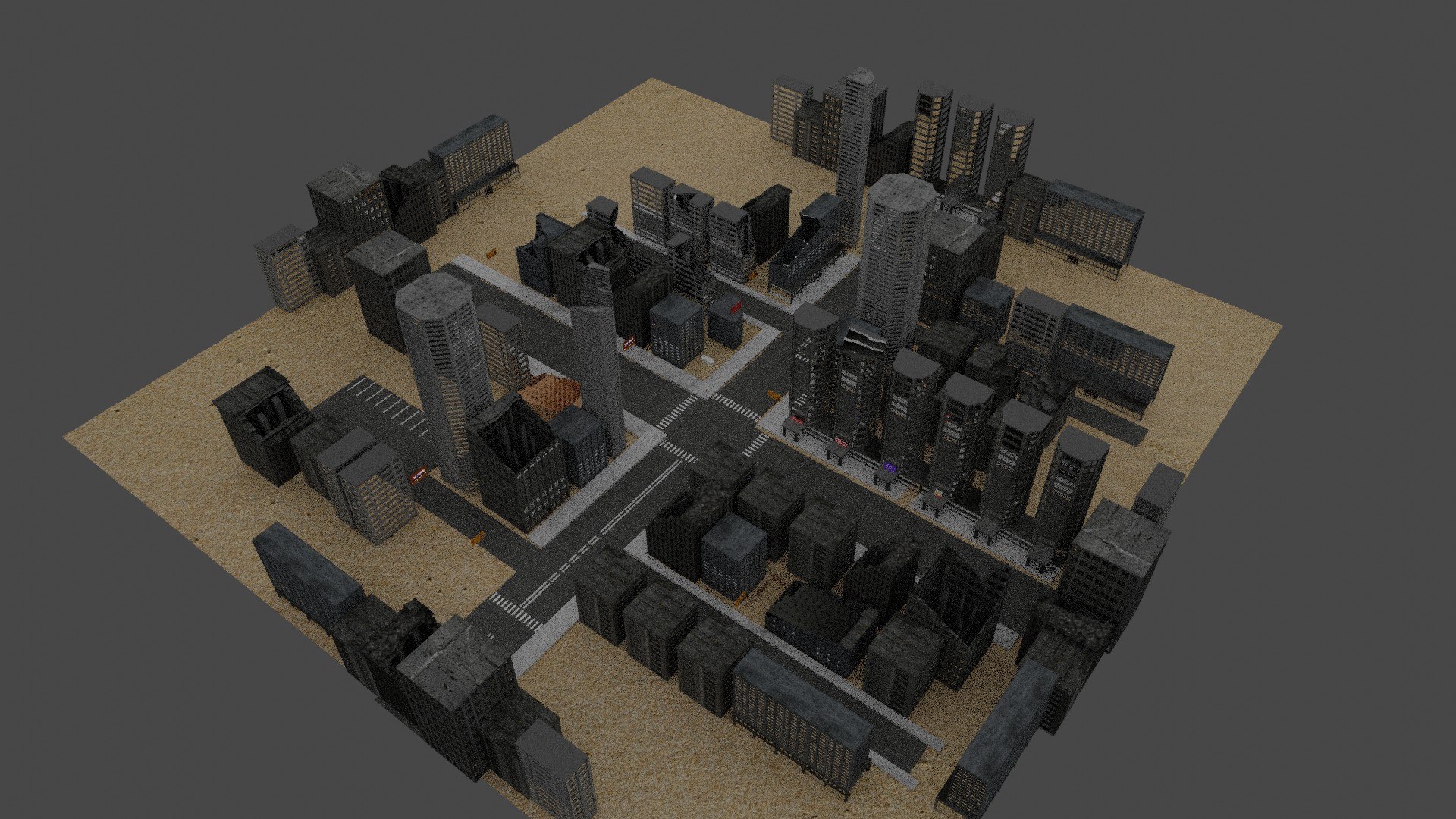 Post Apocalyptic City 3D Model - TurboSquid 1789614