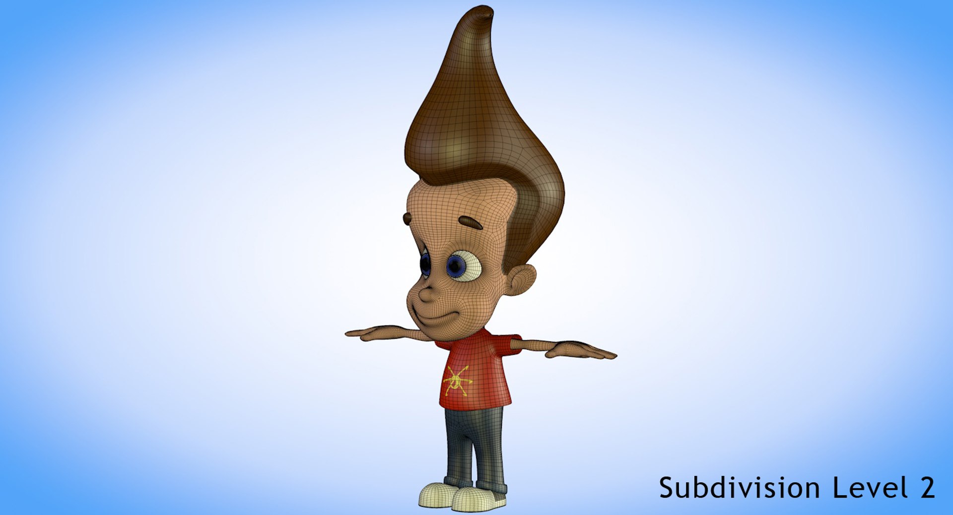 Jimmy Neutron Rigged Cartoon 3d 3ds