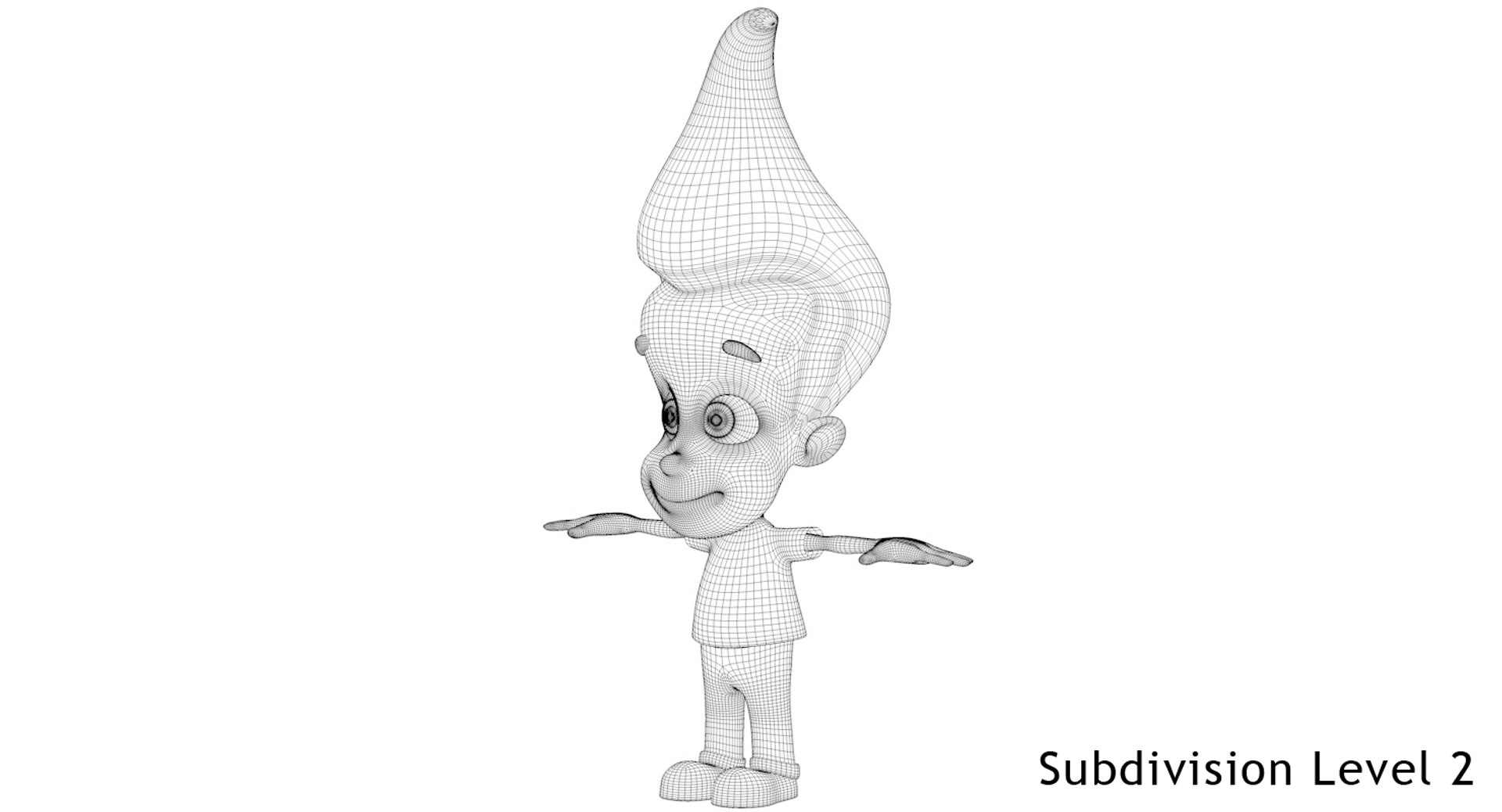 Jimmy Neutron Rigged Cartoon 3d 3ds