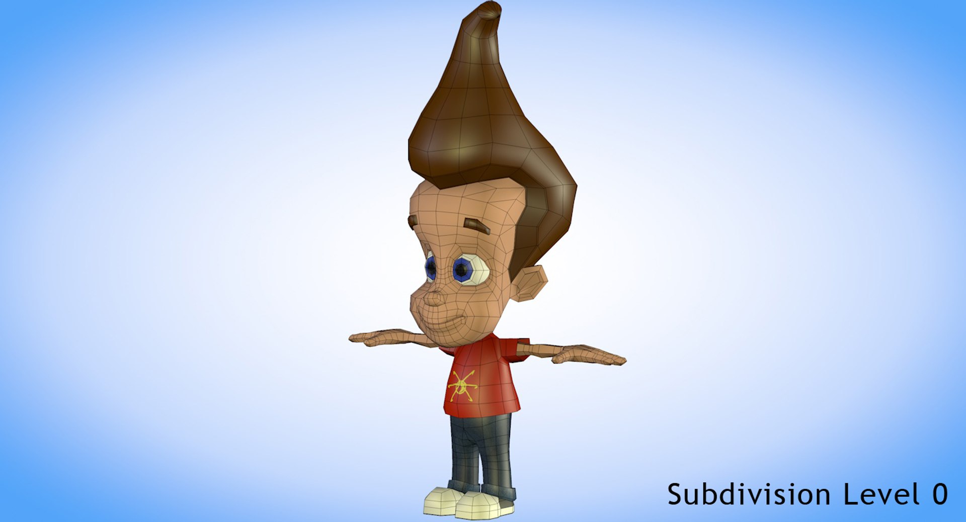 Jimmy Neutron Rigged Cartoon 3d 3ds
