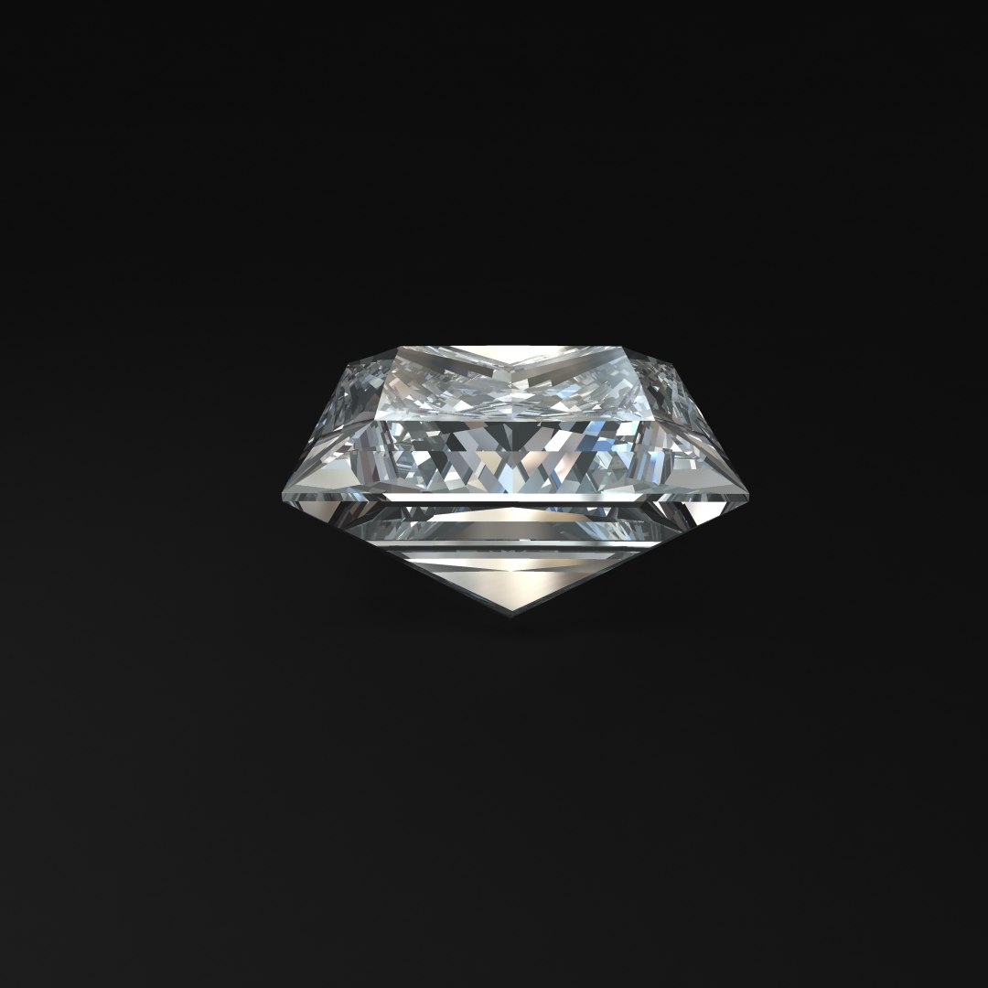 3d Princess Diamond Cut Model