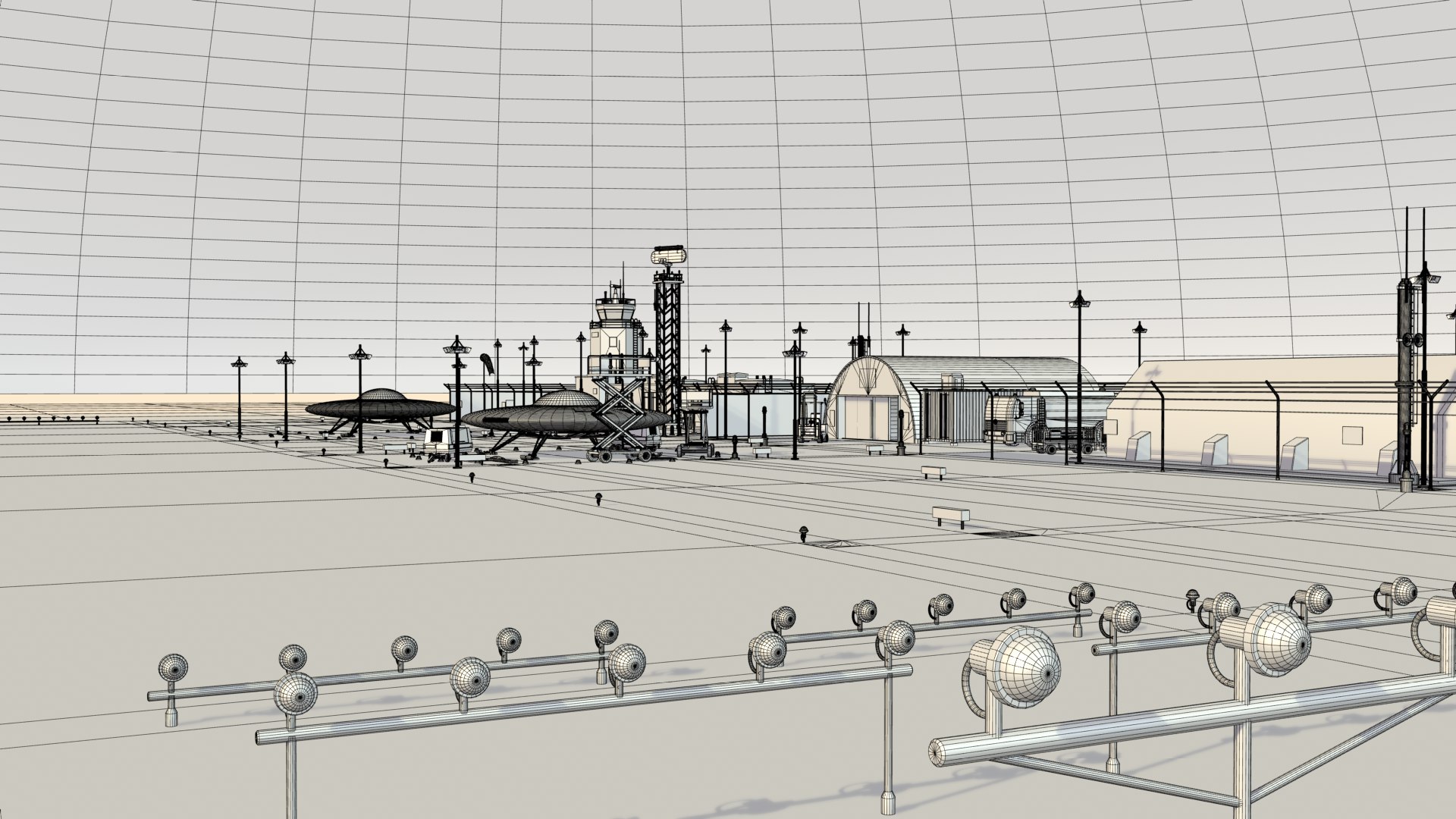 3D area 51 military base model - TurboSquid 1450420