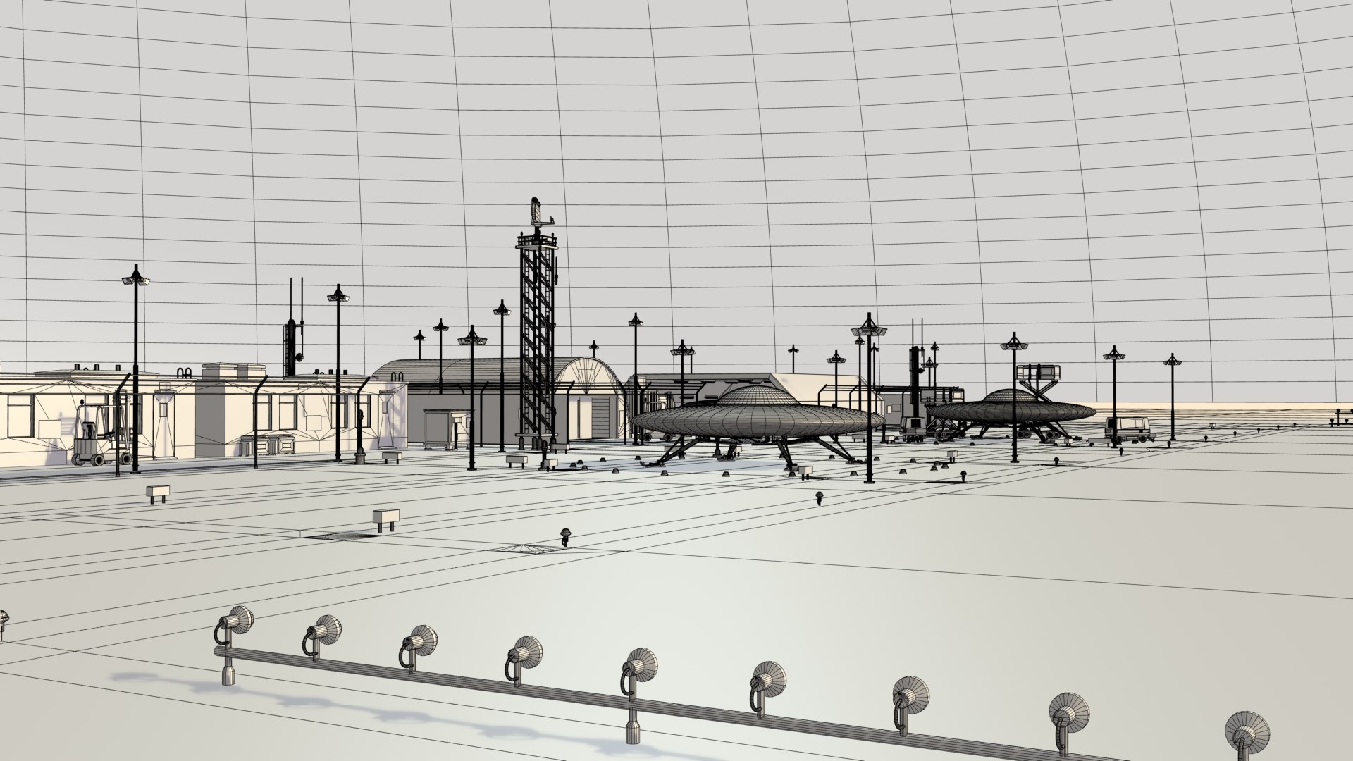 3D area 51 military base model - TurboSquid 1450420
