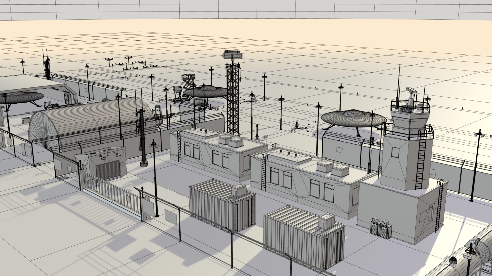 3D area 51 military base model - TurboSquid 1450420