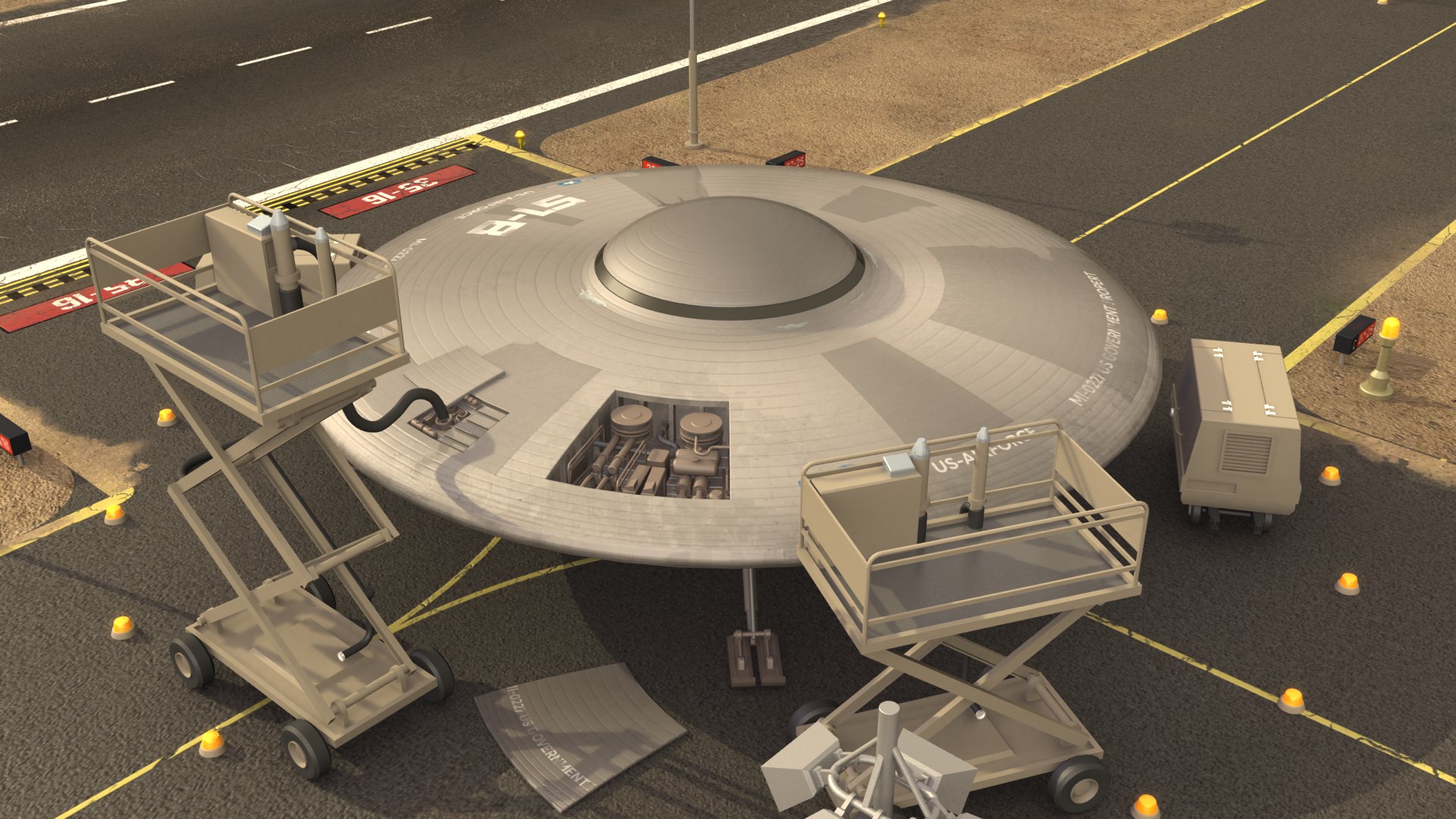 3D Area 51 Military Base Model - TurboSquid 1450420