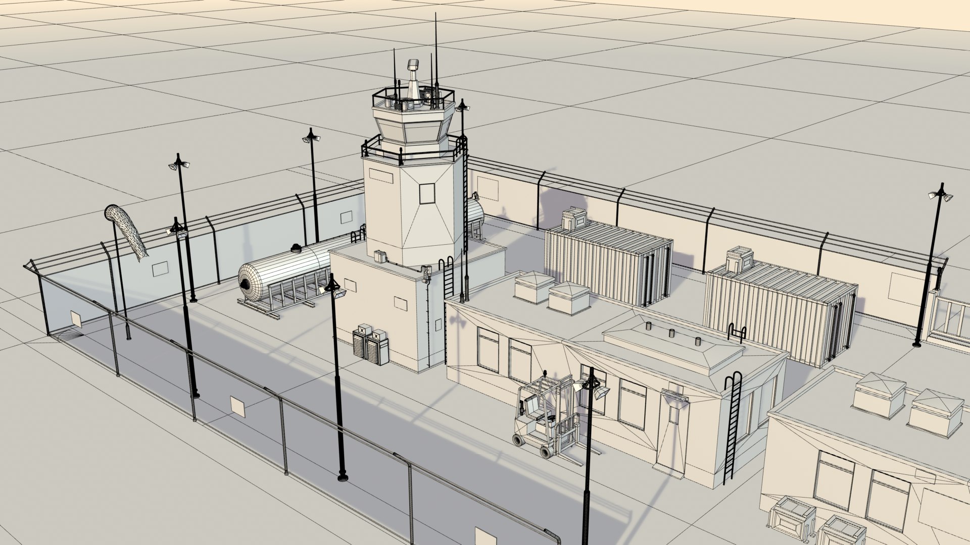 3D area 51 military base model - TurboSquid 1450420