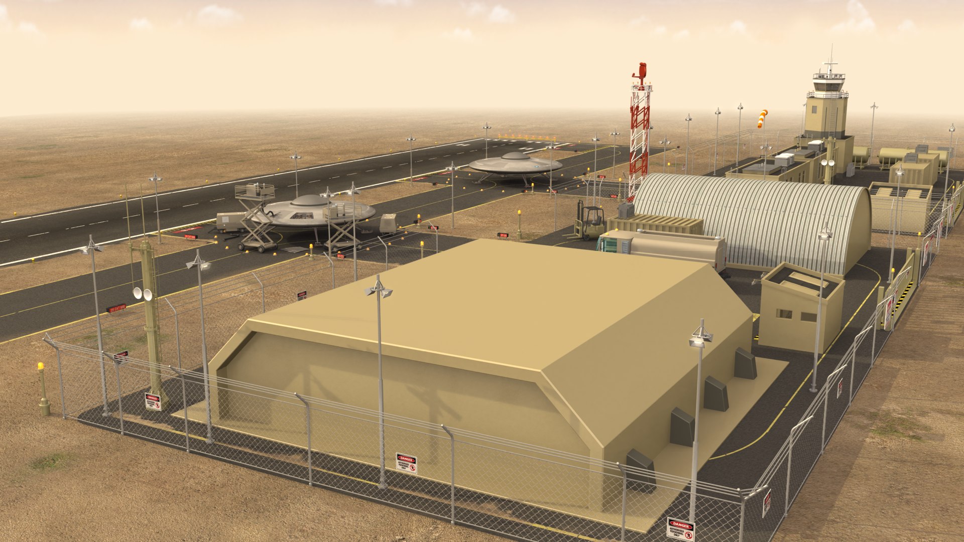 3D Area 51 Military Base Model - TurboSquid 1450420