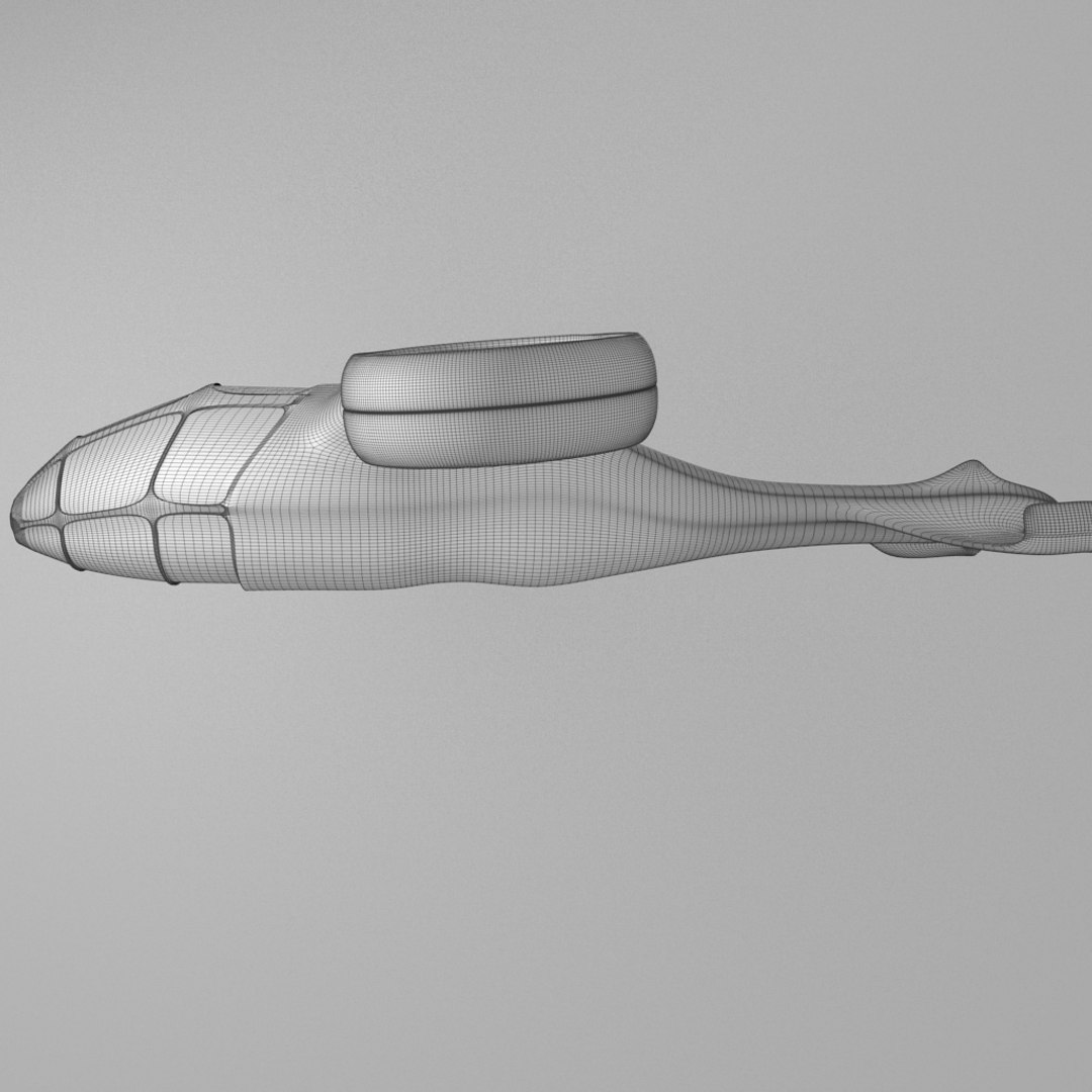 3d Model Science Fiction Helicopter