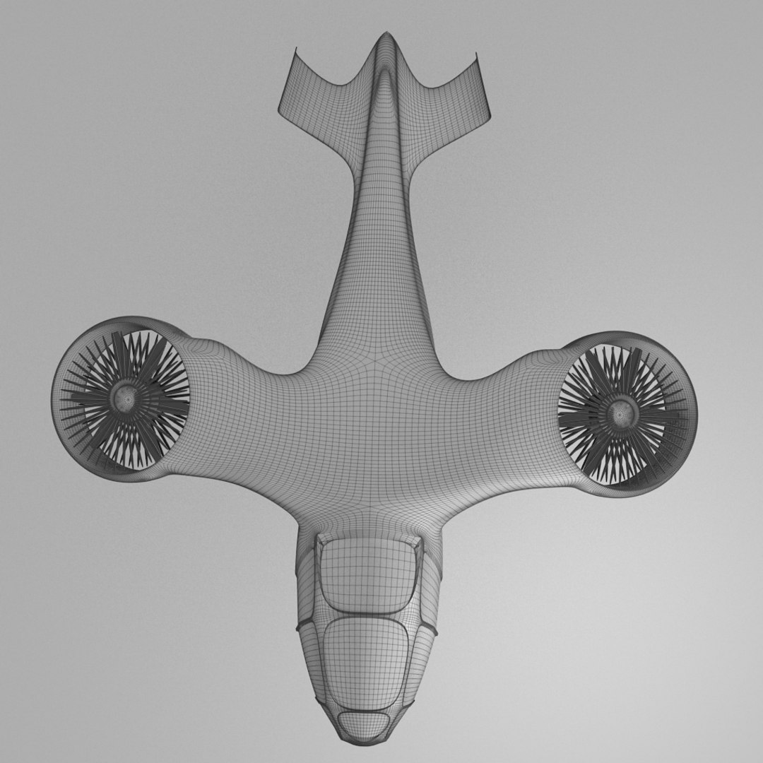 3d Model Science Fiction Helicopter