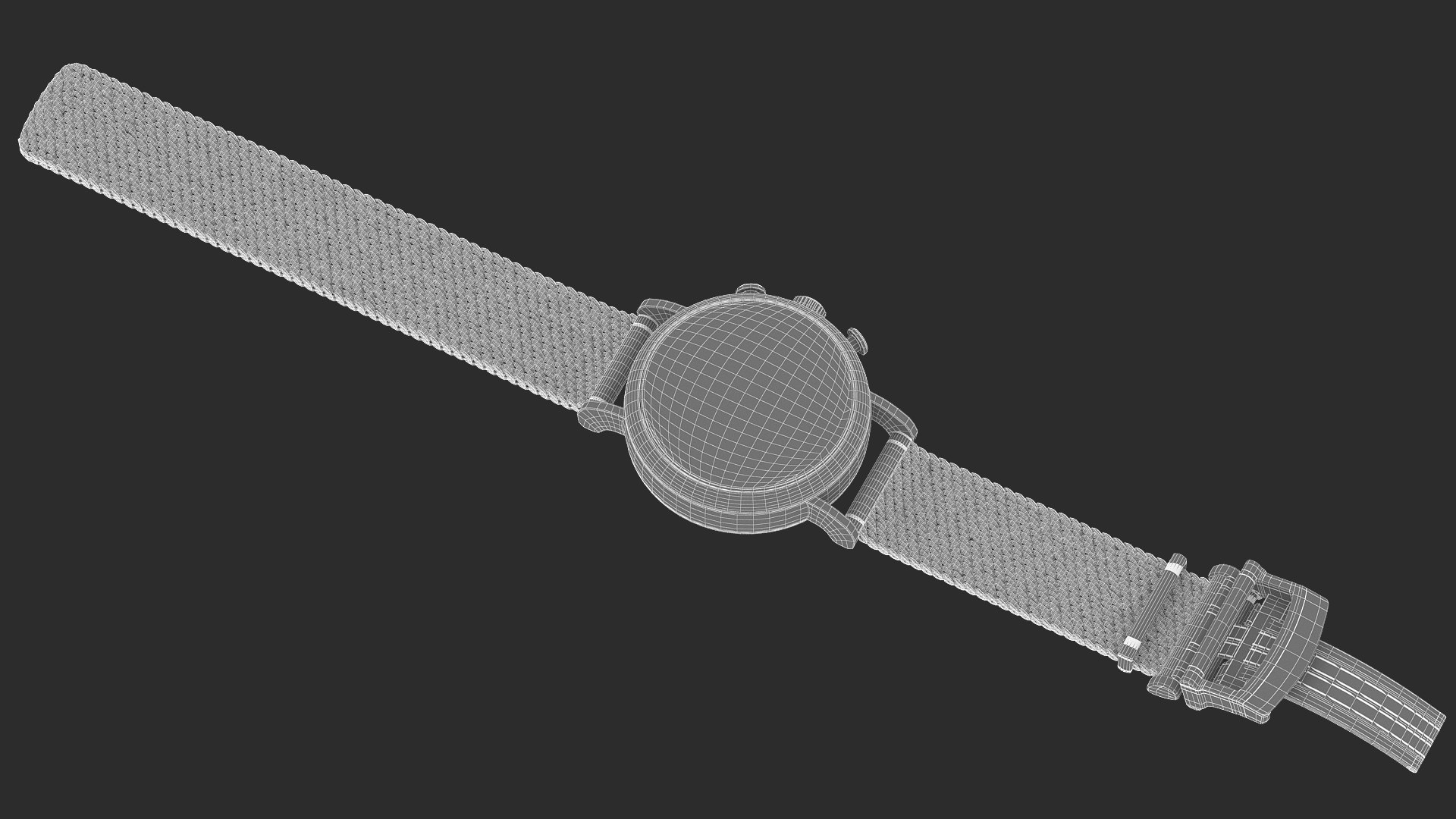 3D Model Watch Milanese Open Bracelet - TurboSquid 1860046
