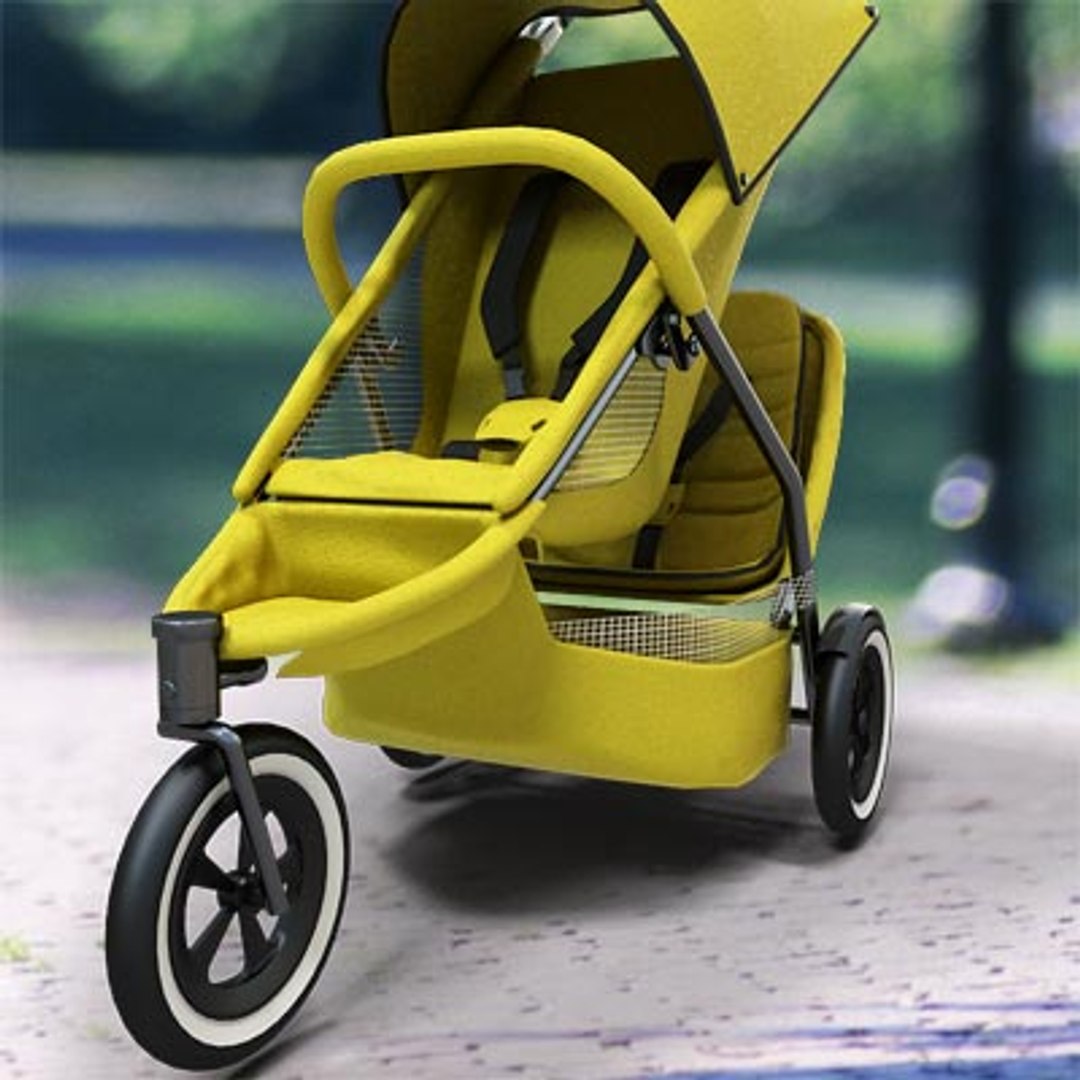 Double Sport Stroller Baby 3d Model