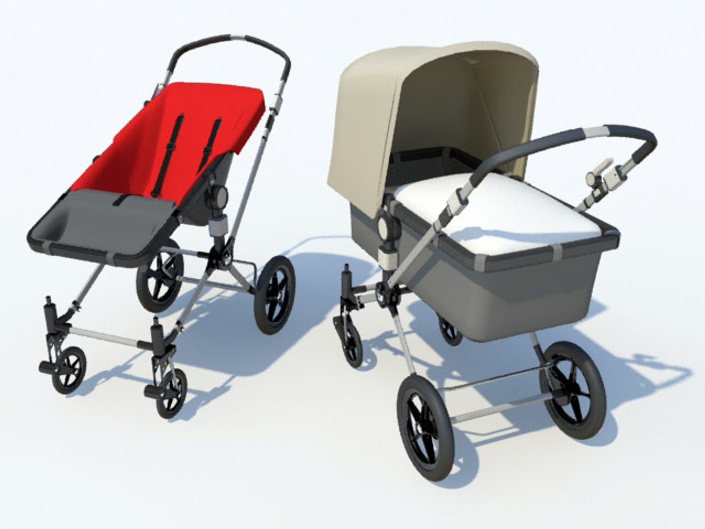 3d Baby Bugaboo Buggies Model