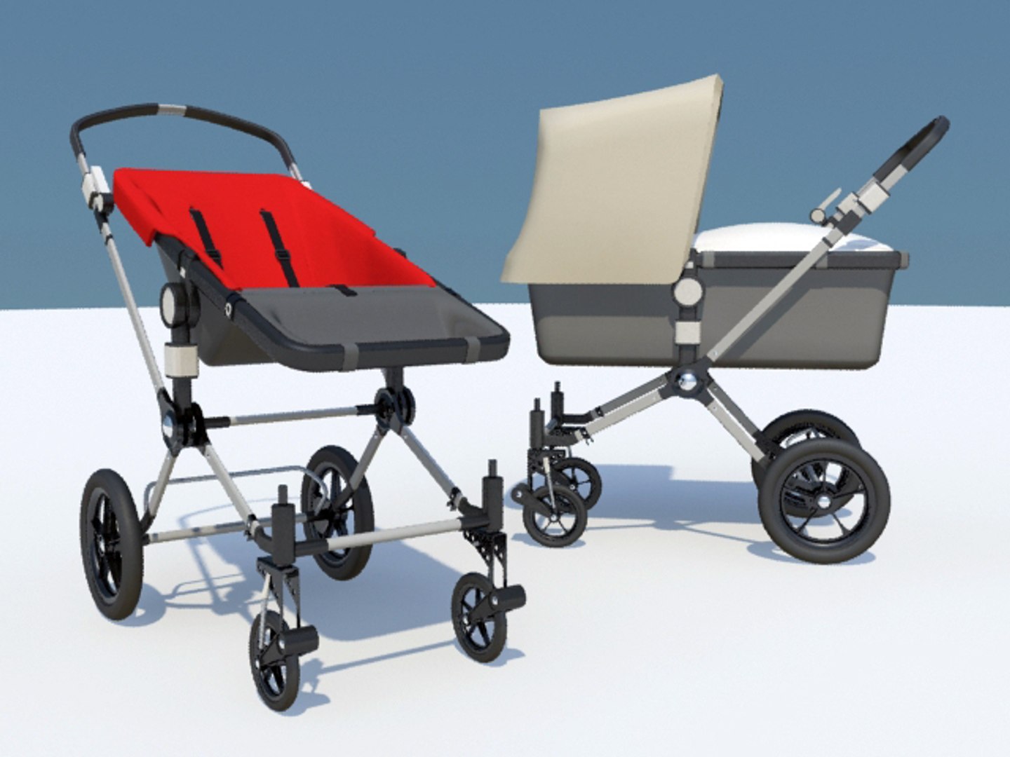 3d Baby Bugaboo Buggies Model