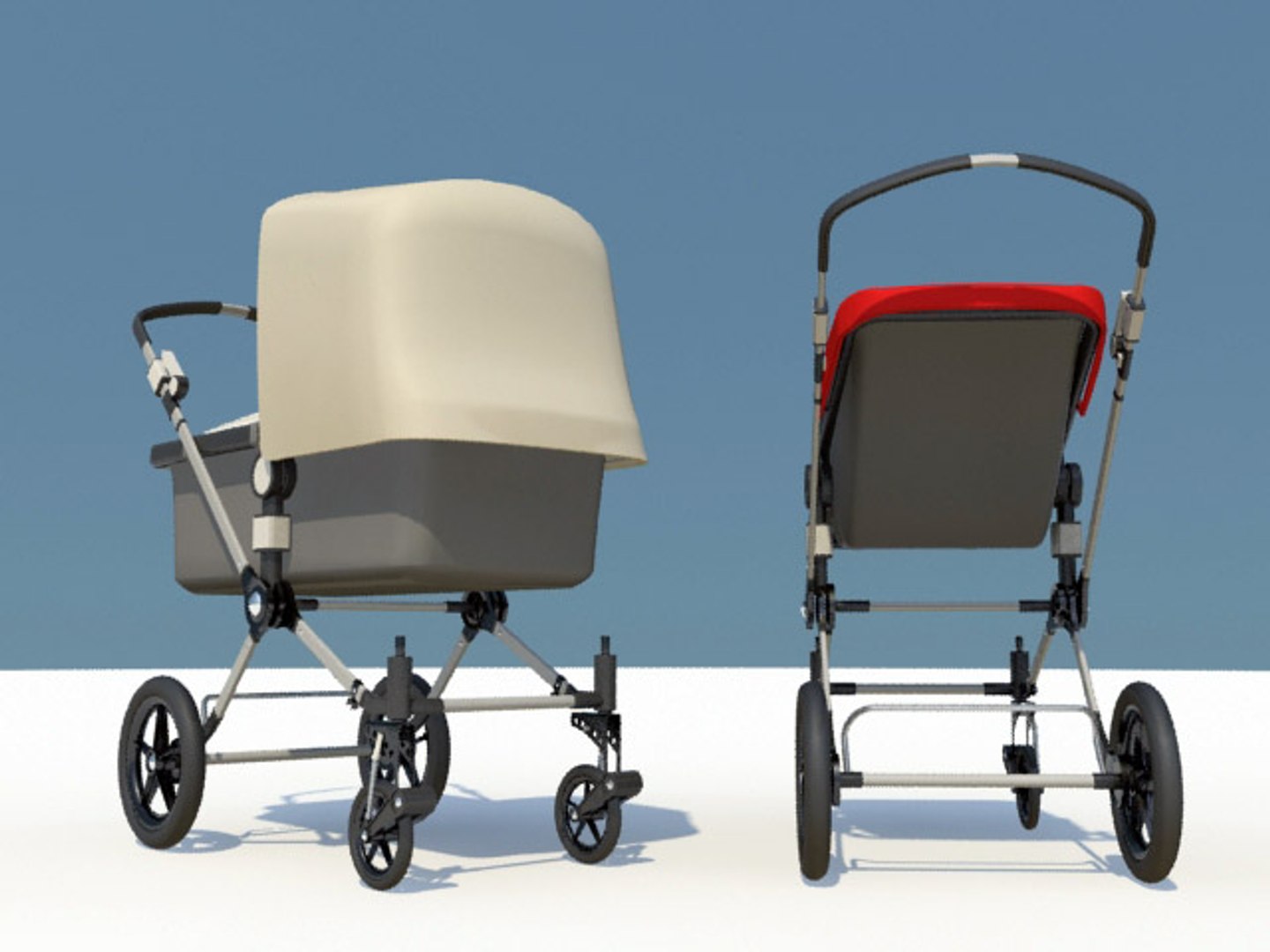 3d Baby Bugaboo Buggies Model