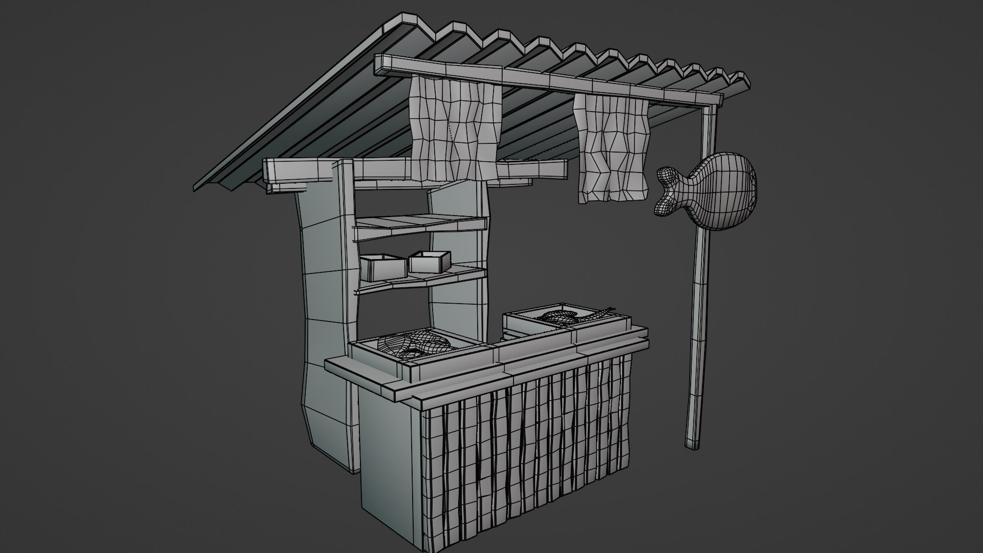 Stylized Fisherman Kiosk 3D Model - TurboSquid 2261141