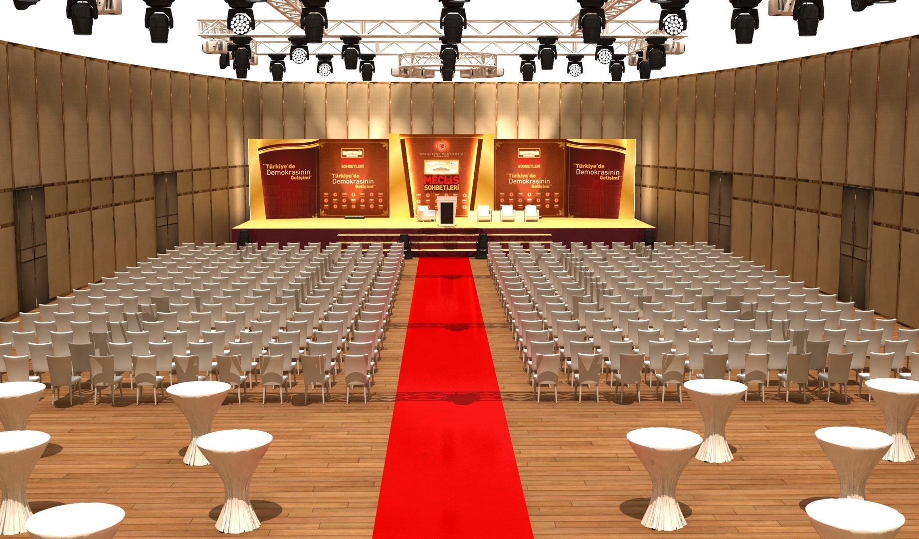 Stage meeting hall 3D - TurboSquid 1544450