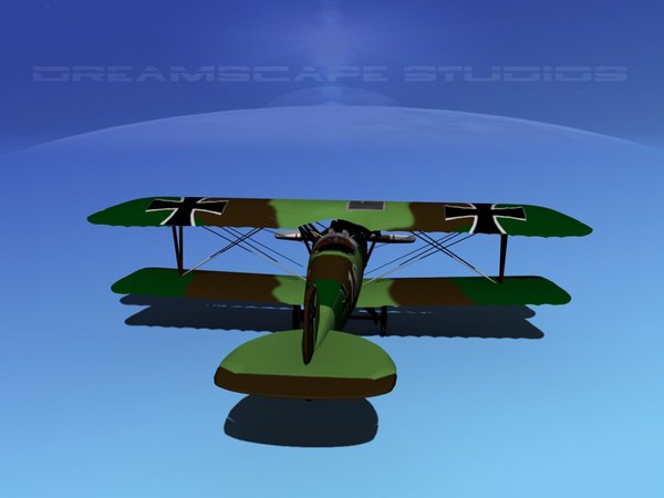 3d model of albatross fighter diii