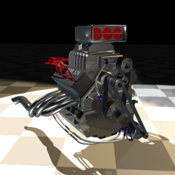 3d model hemi engine