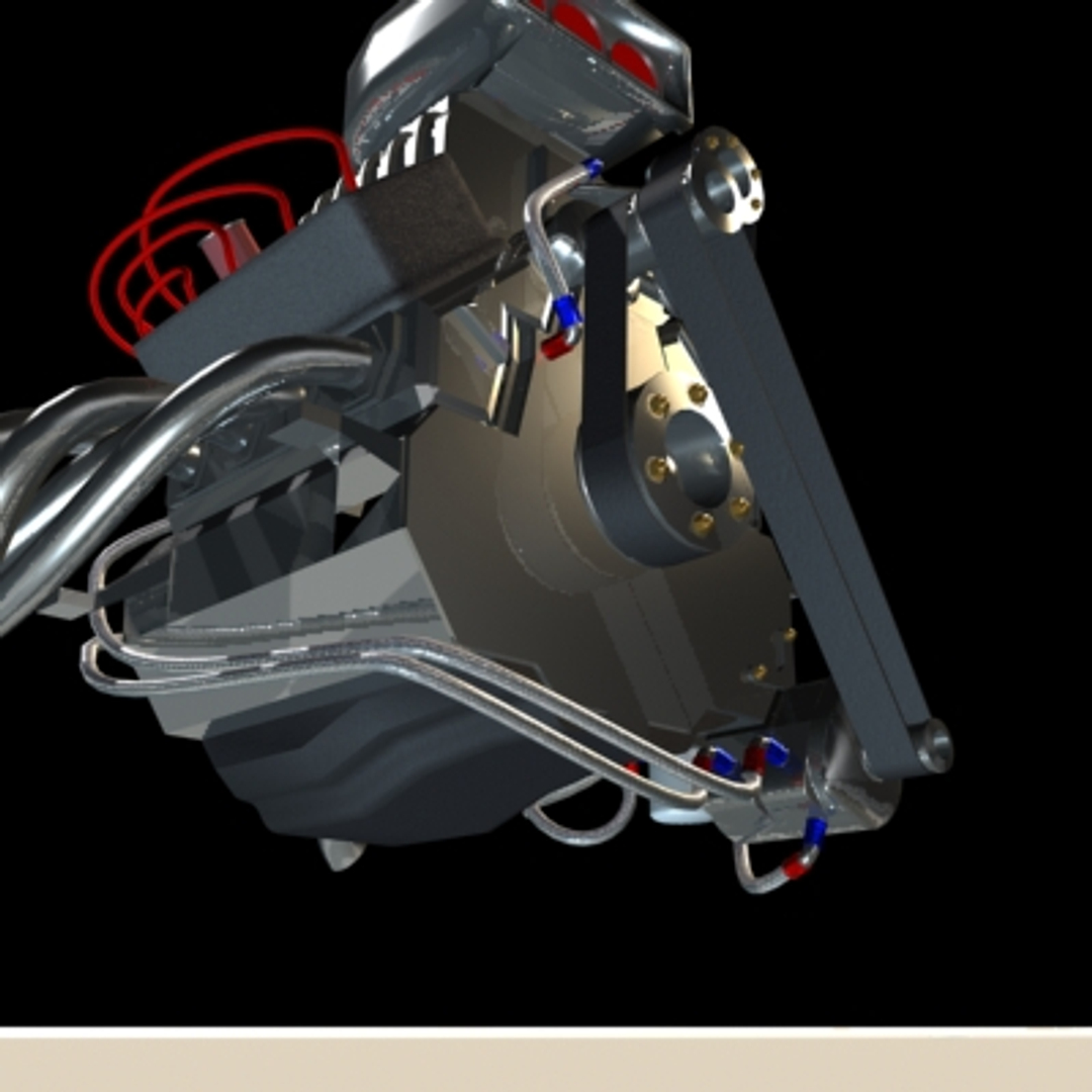 3d model hemi engine