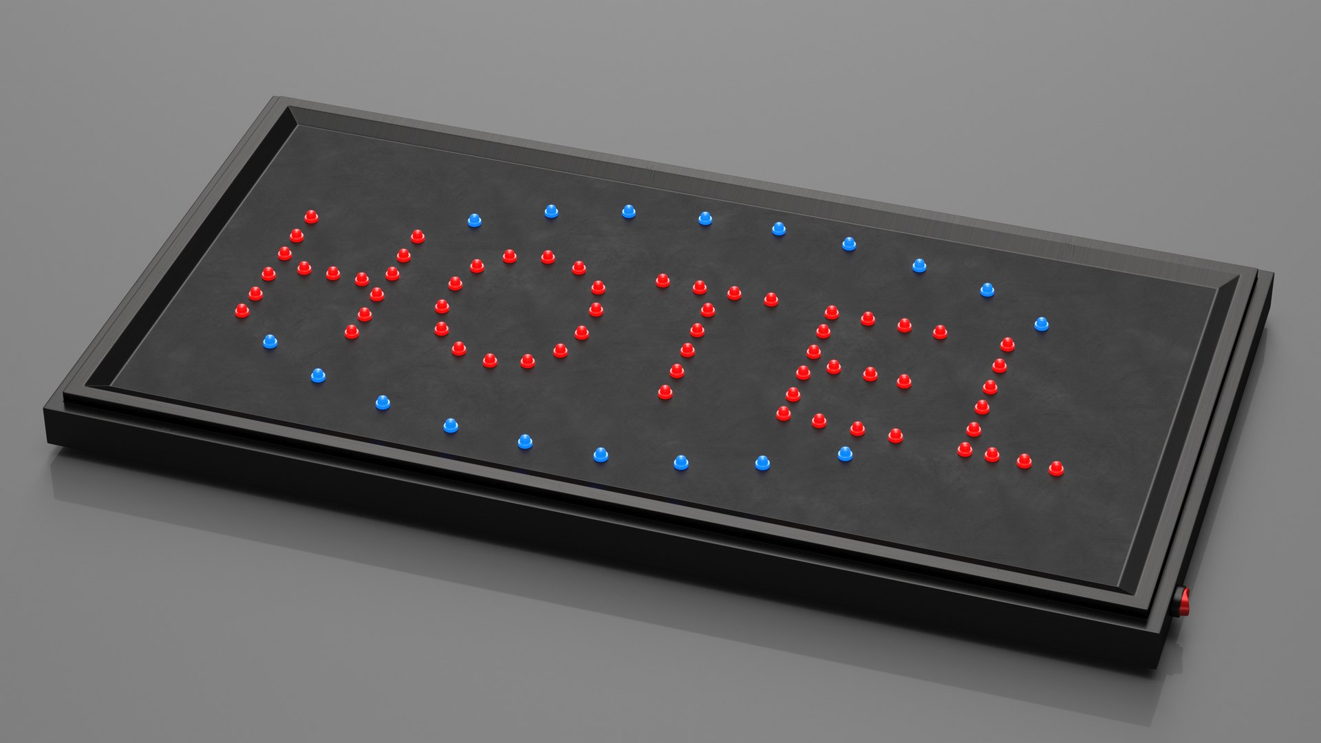3D Hotel Neon LED Light Sign Board ON - TurboSquid 2111004