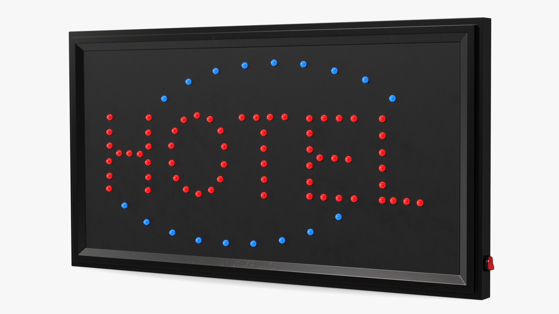 3D Hotel Neon LED Light Sign Board ON - TurboSquid 2111004
