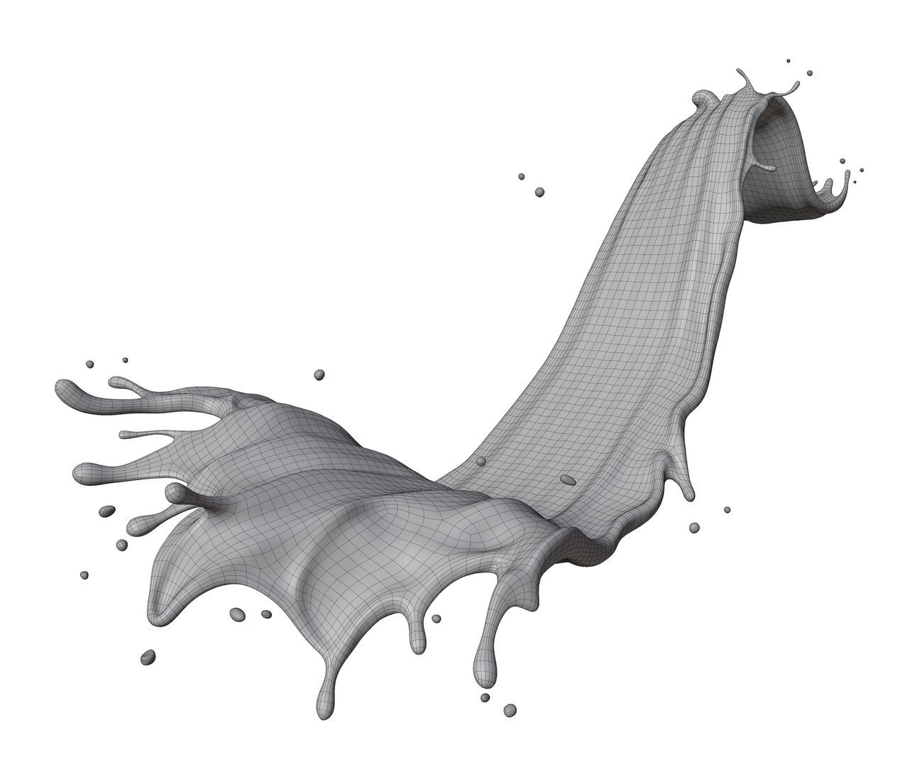 3D Splash Milk Fluid 04 Model - TurboSquid 2177773