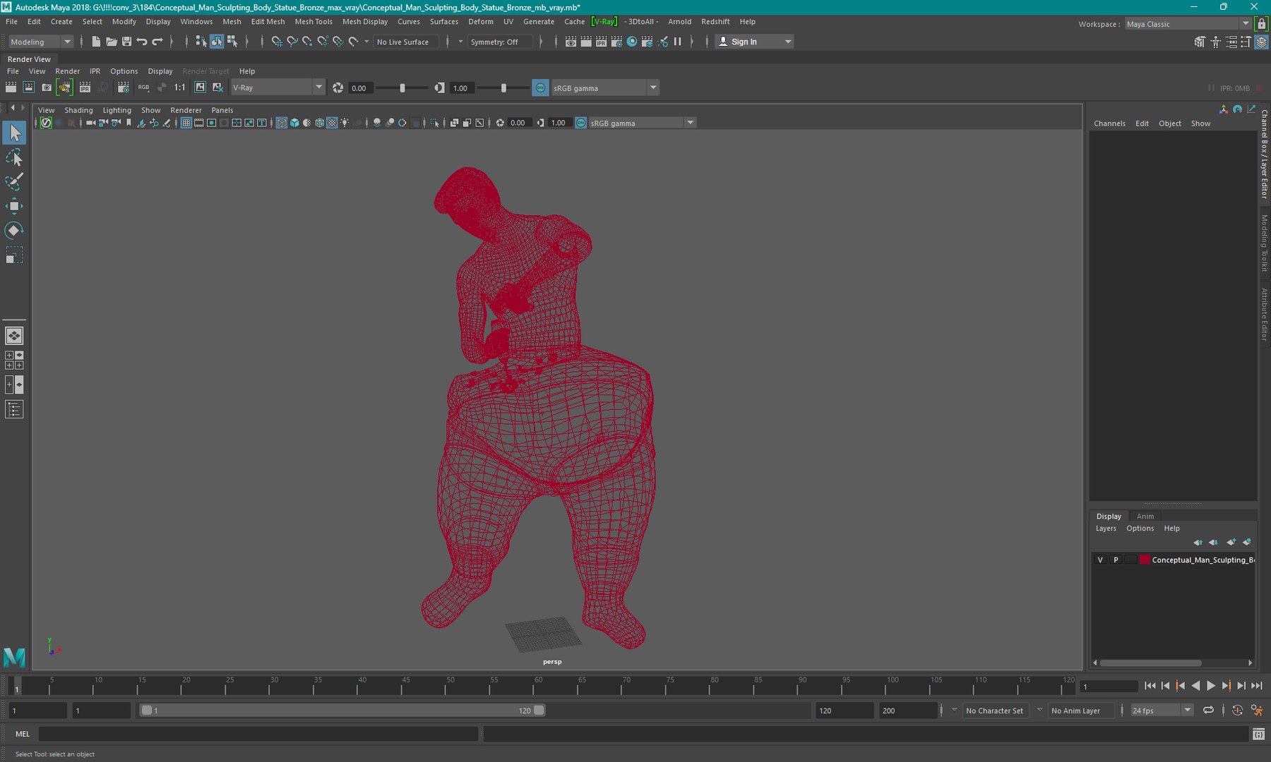 Man Carving Himself Statue Wood 3D Model - TurboSquid 2448354