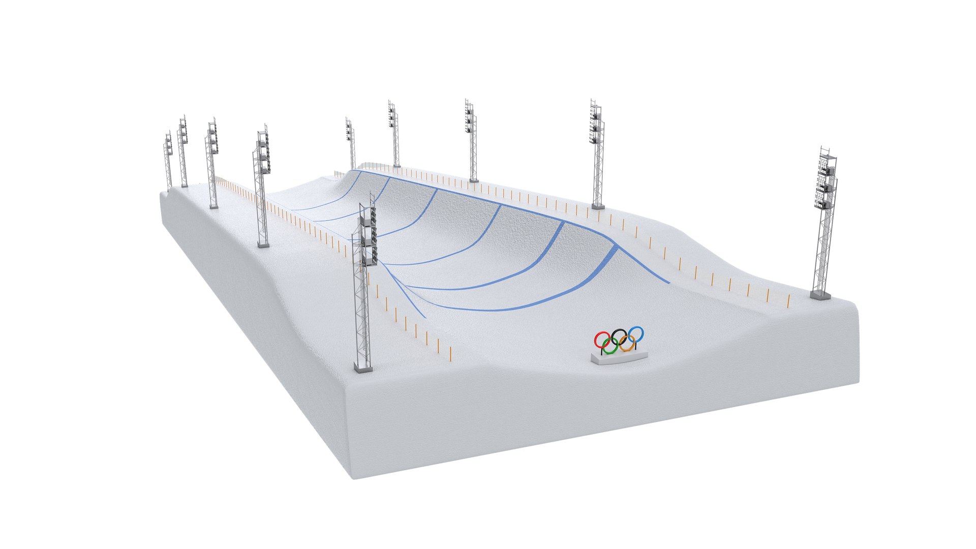 Snowboard Halfpipe 3D Model - TurboSquid 2238002