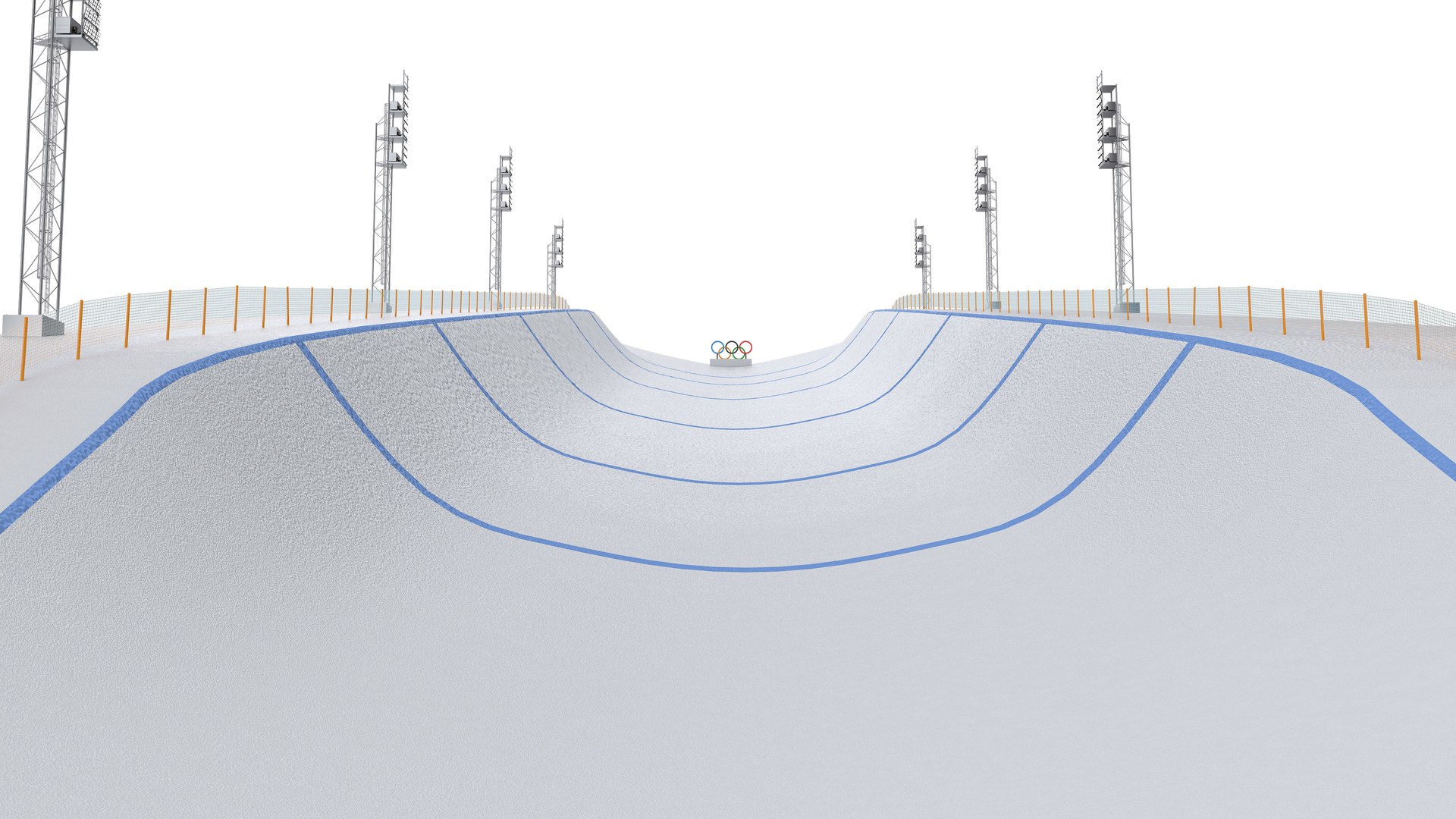 Snowboard Halfpipe 3D Model - TurboSquid 2238002
