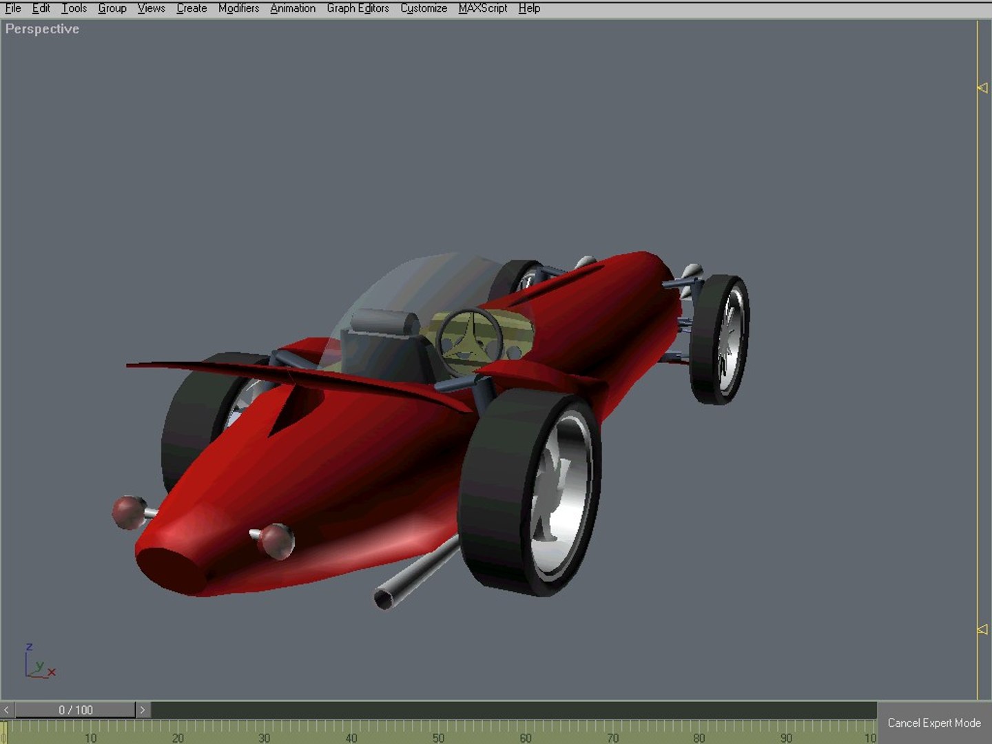 3d Retro Racing Cars Tuned Model