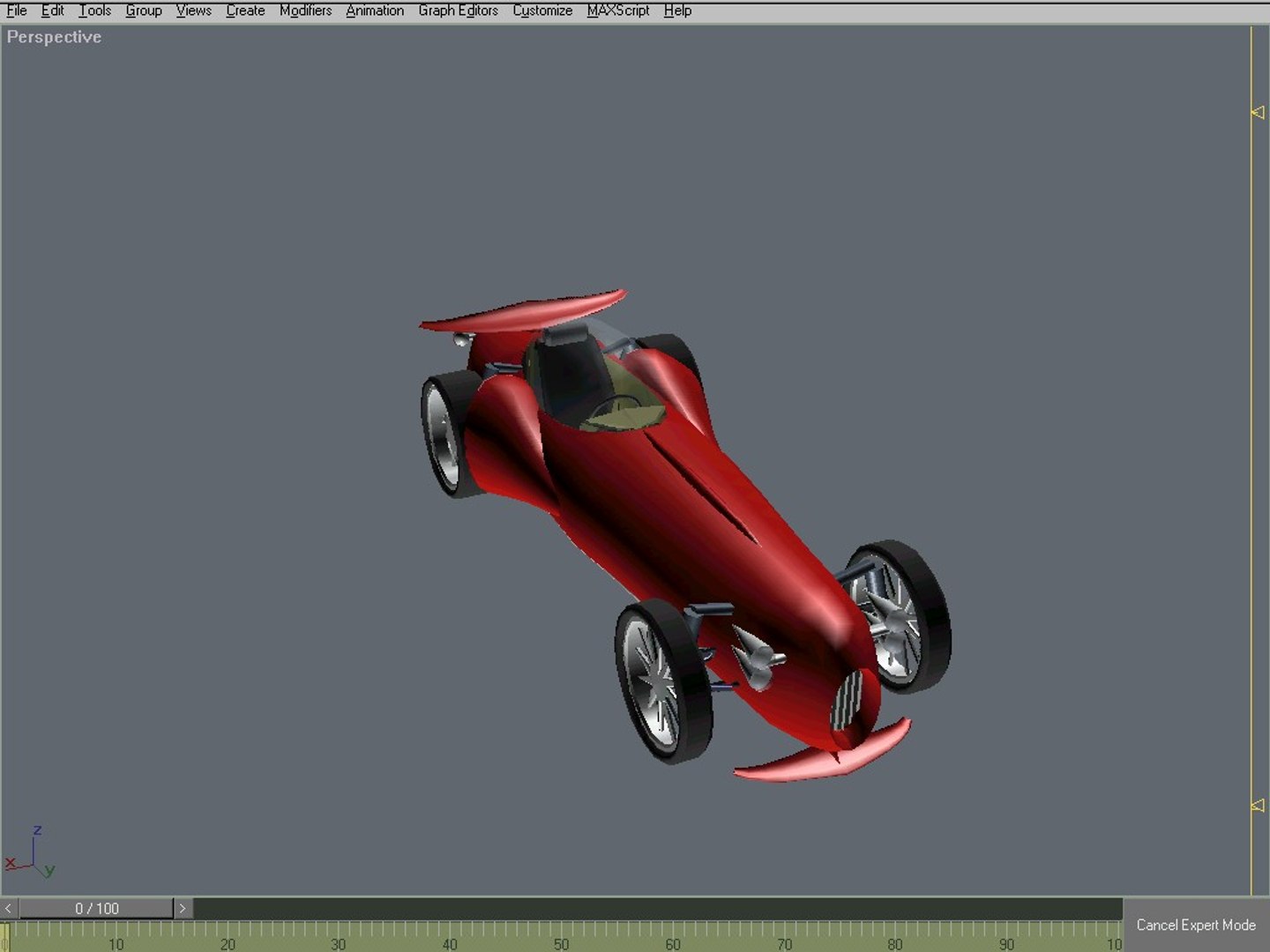 3d Retro Racing Cars Tuned Model