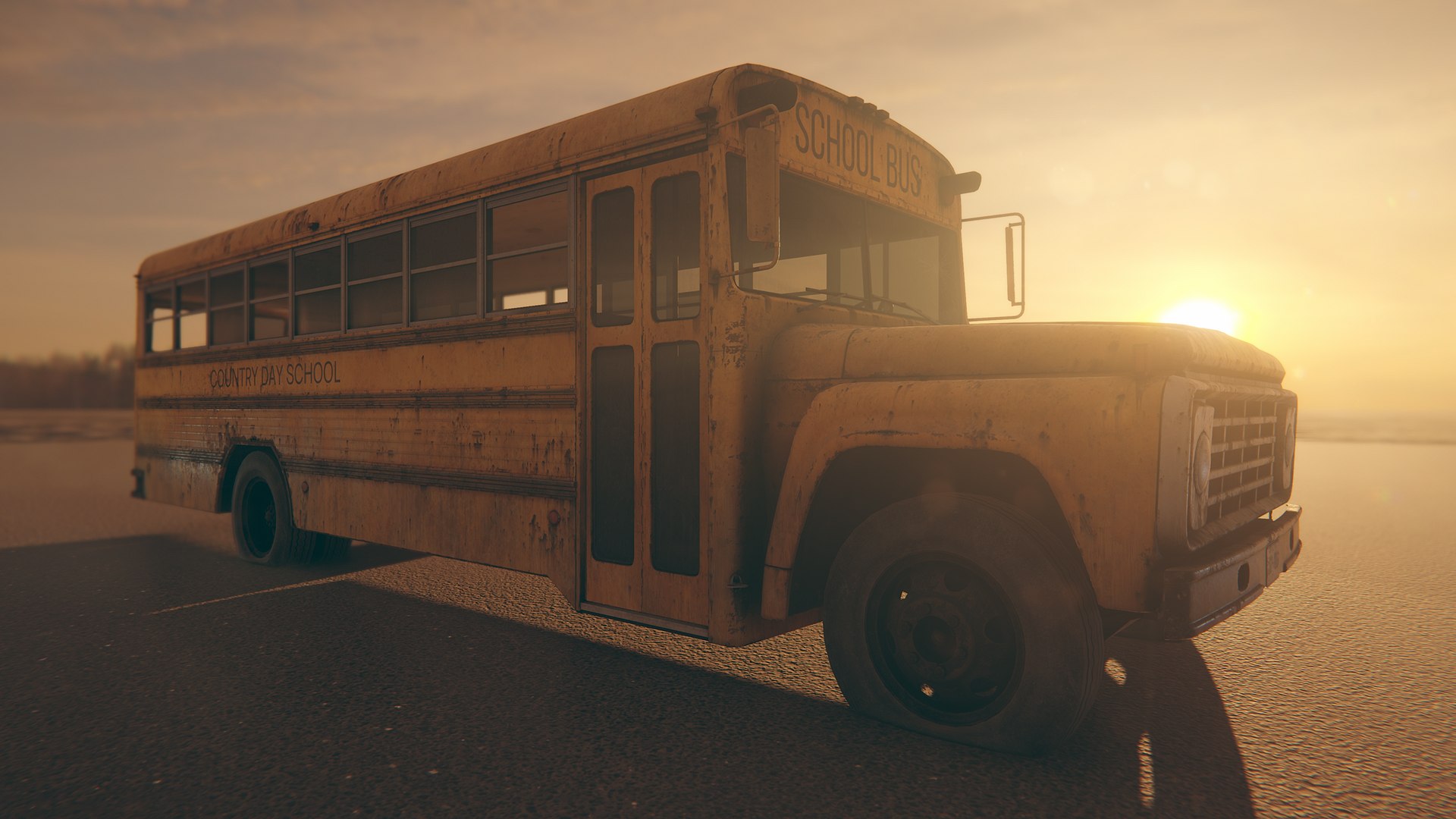 Hq Retro School Bus 3D Model - TurboSquid 1296967