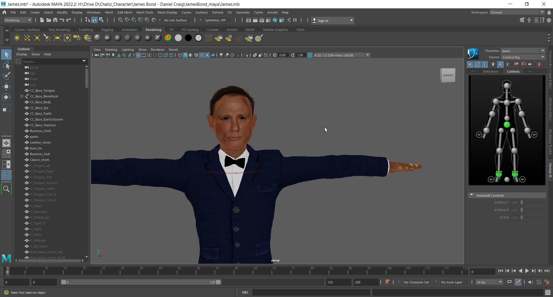 Daniel Craig James Bond - 007 Rigged Animated 2500 Free Animations ...