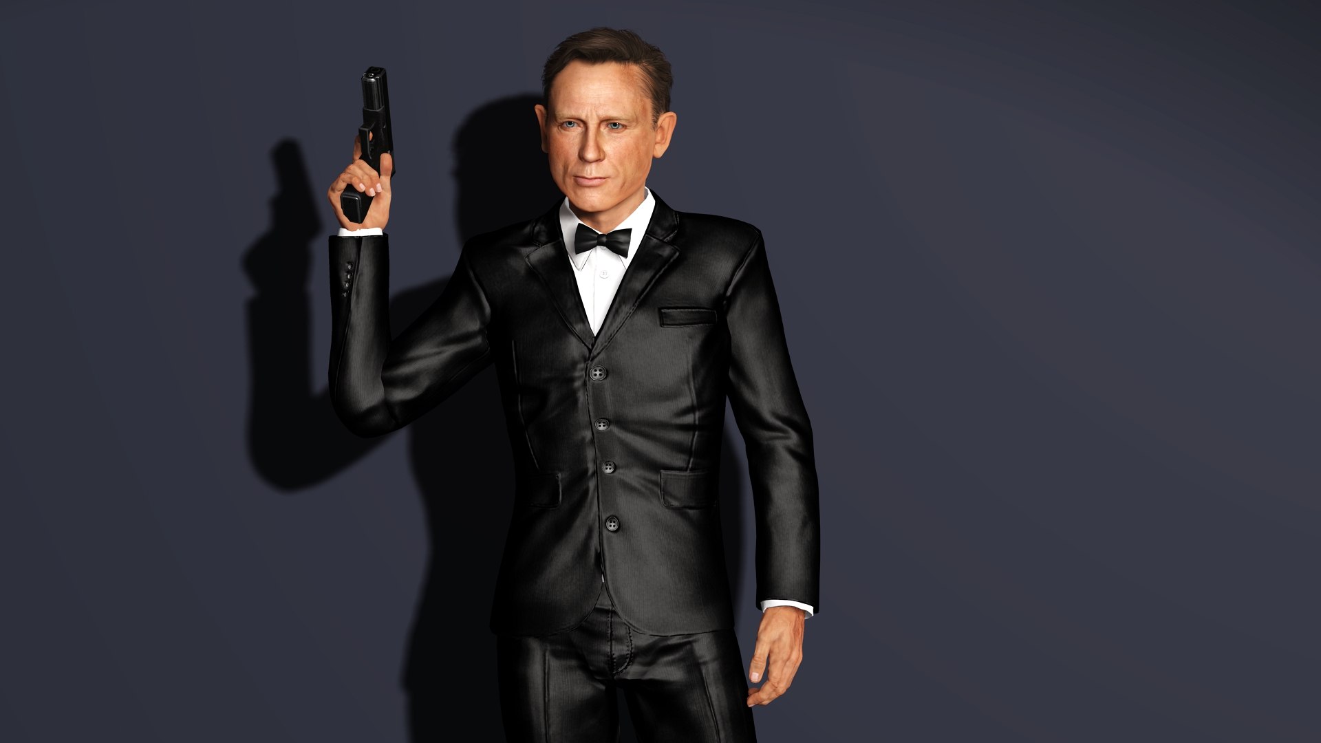 Daniel Craig James Bond - 007 Rigged Animated 2500 Free Animations Tutorial 3D - TurboSquid 2075957