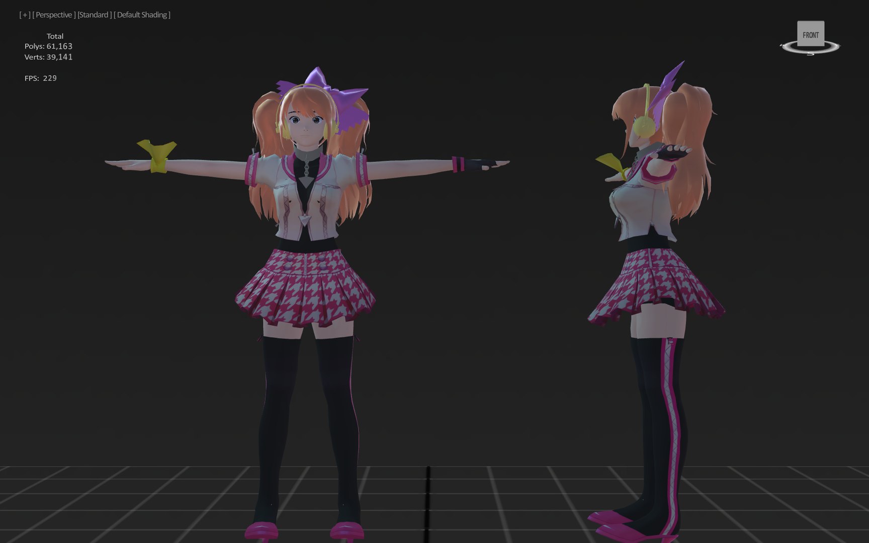 3DsMax Biped Model Persona4 Rise Kujikawa Dancing Cosplay 3D Model ...