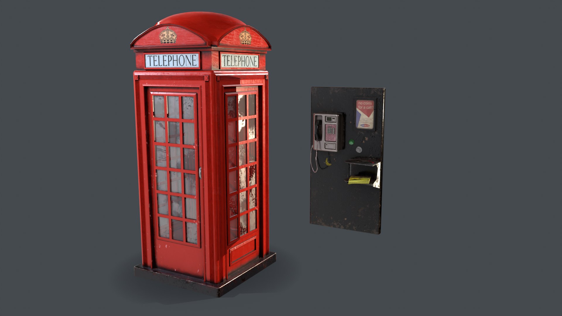 PhoneBox British model - TurboSquid 2057786