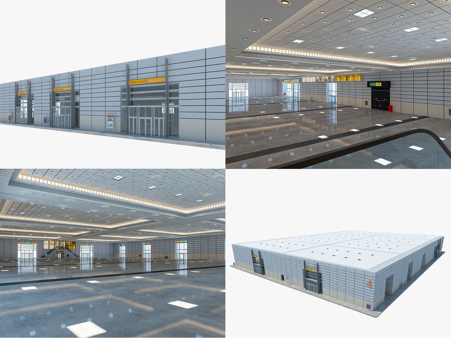 Exhibition Hall 13 interior and exterior 3D - TurboSquid 2076322