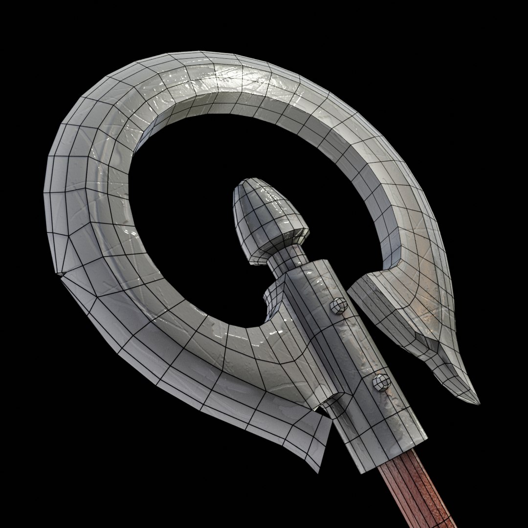Stylized Circular-Bladed Spear 3D Model - TurboSquid 1790411