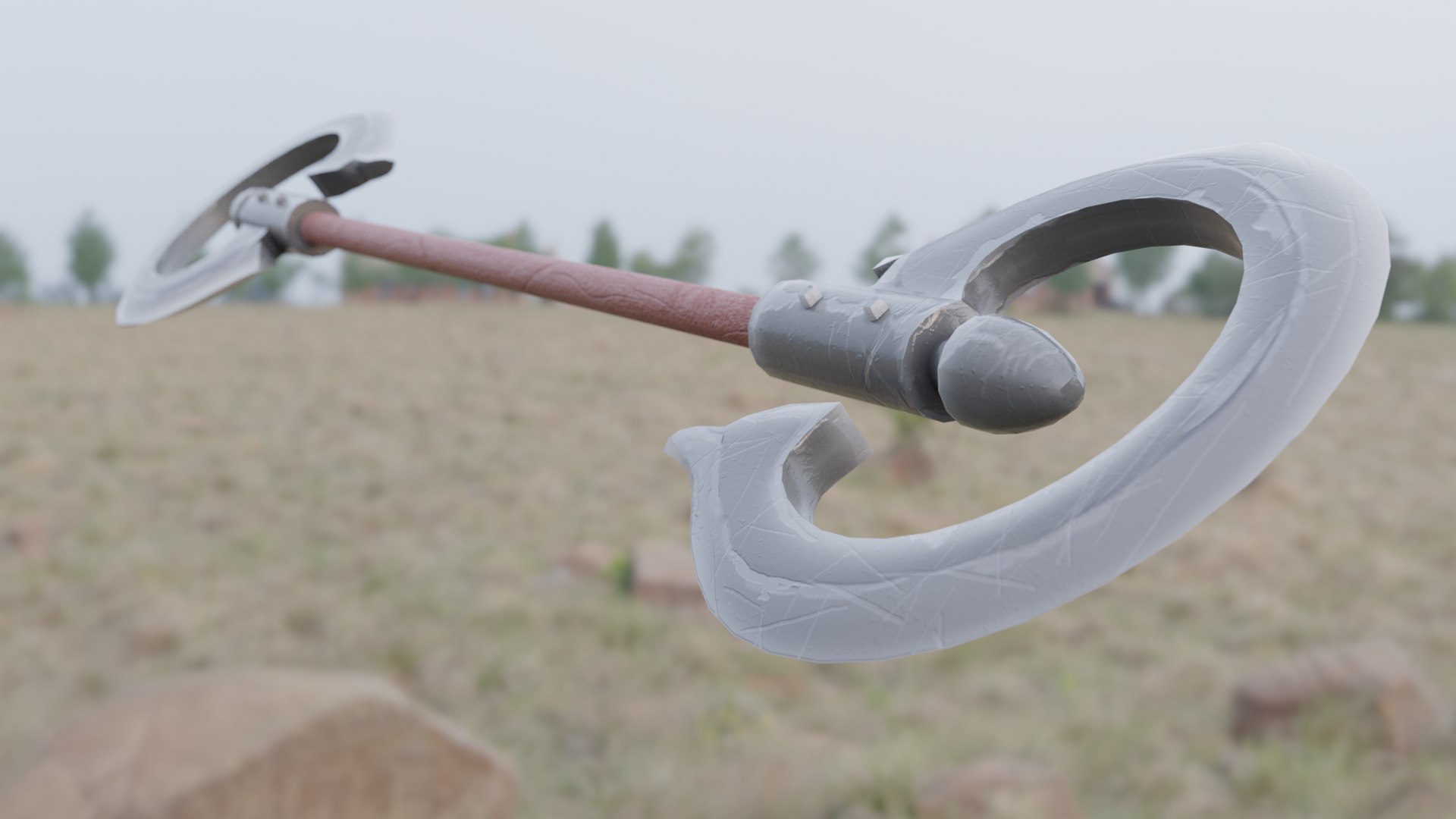 Stylized Circular-Bladed Spear 3D Model - TurboSquid 1790411