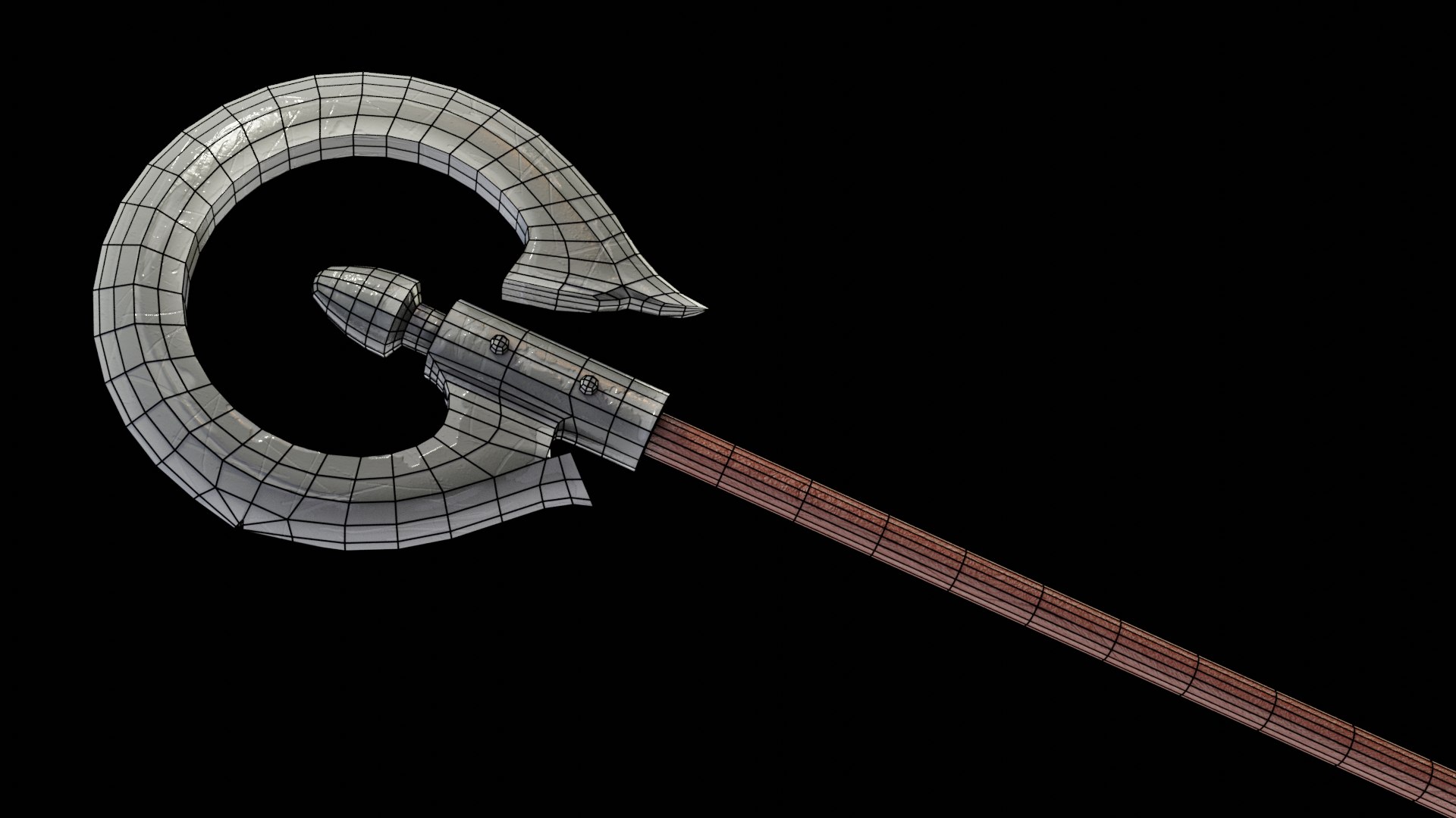 Stylized Circular-Bladed Spear 3D Model - TurboSquid 1790411