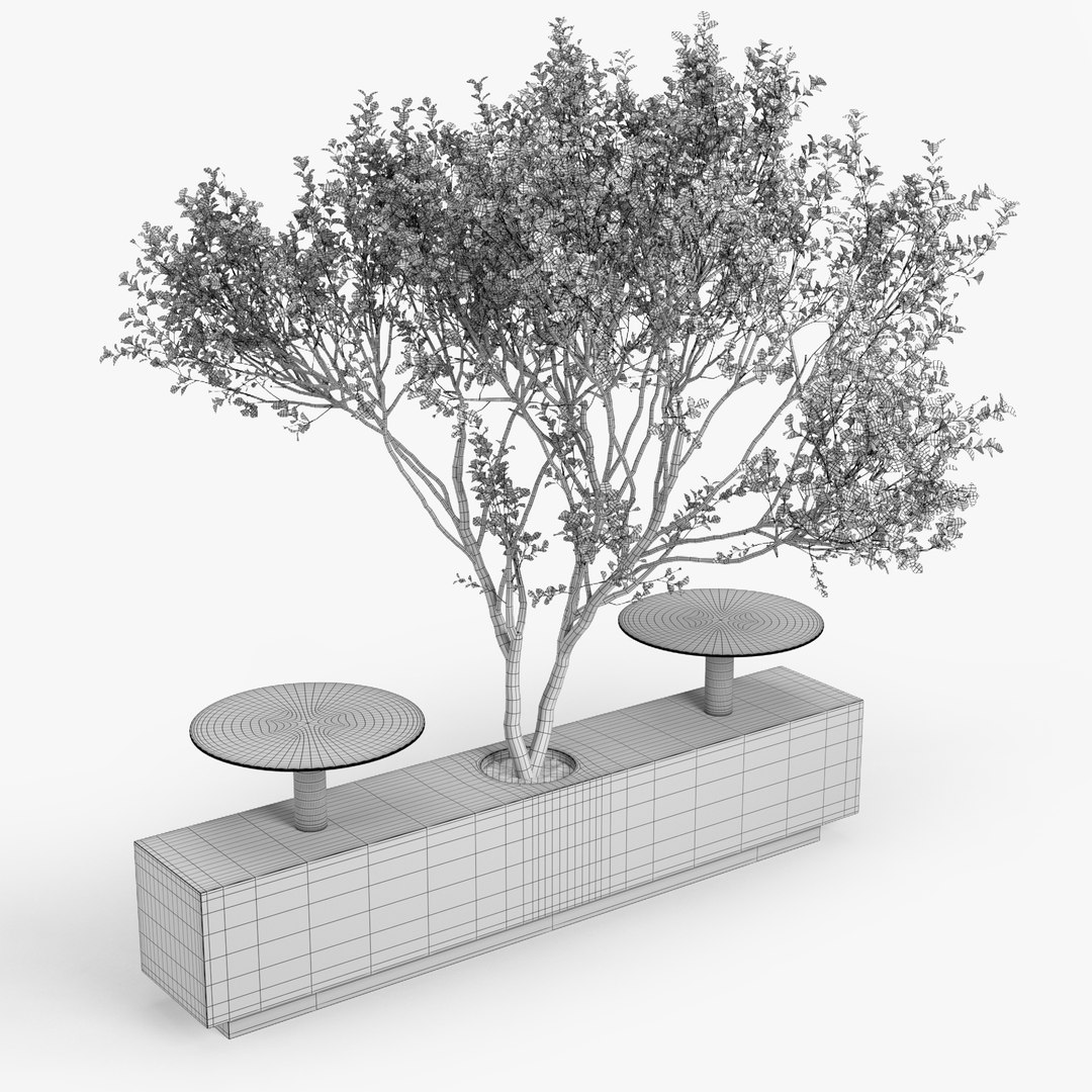 3D Tree Bench - TurboSquid 1652978