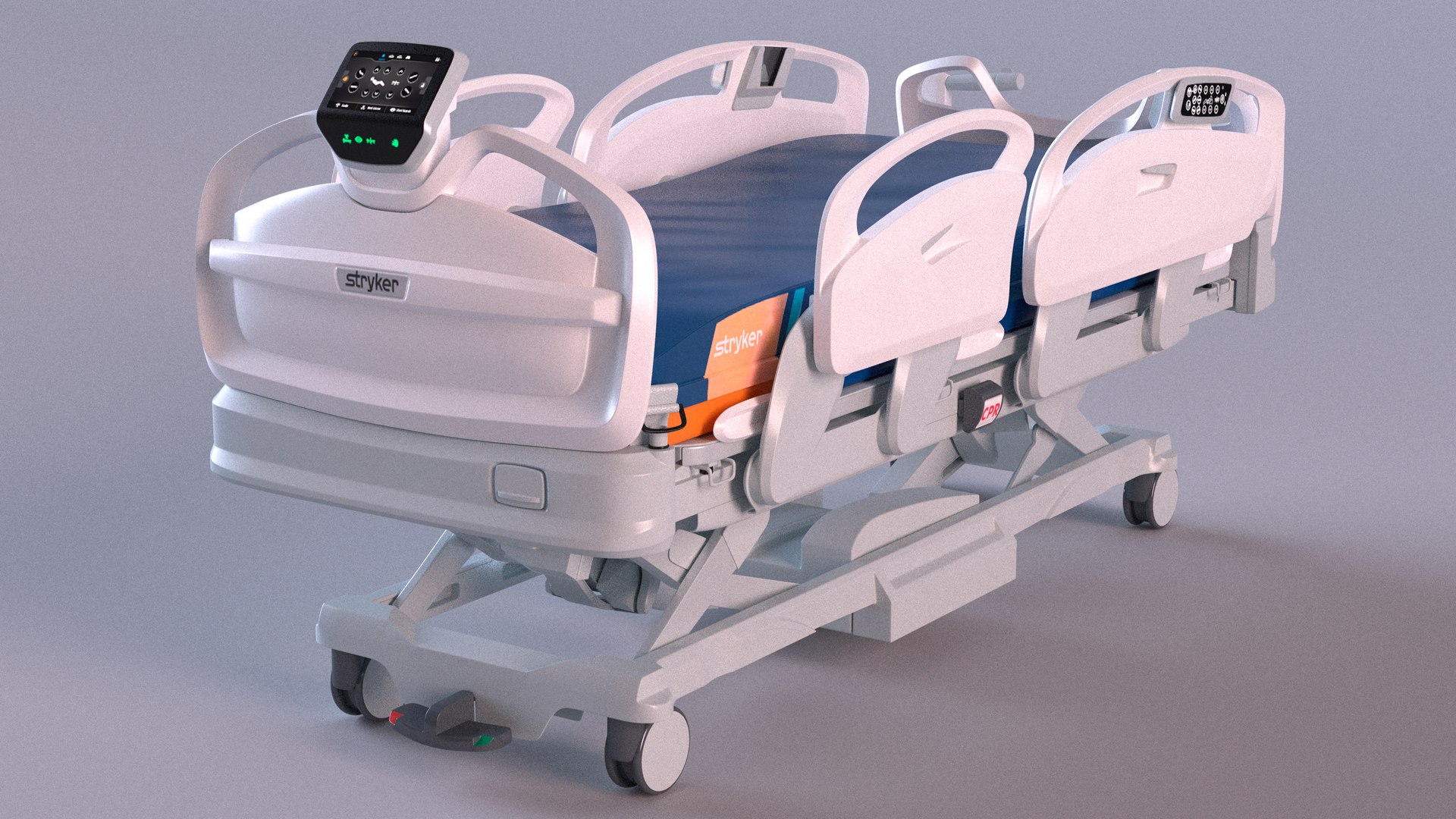 3D Smart Medical Bed Stryker Procuity ZM Model - TurboSquid 2113345
