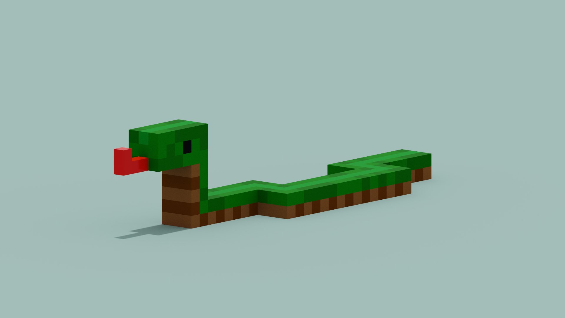 Voxel Snake 3D Model - TurboSquid 1919190